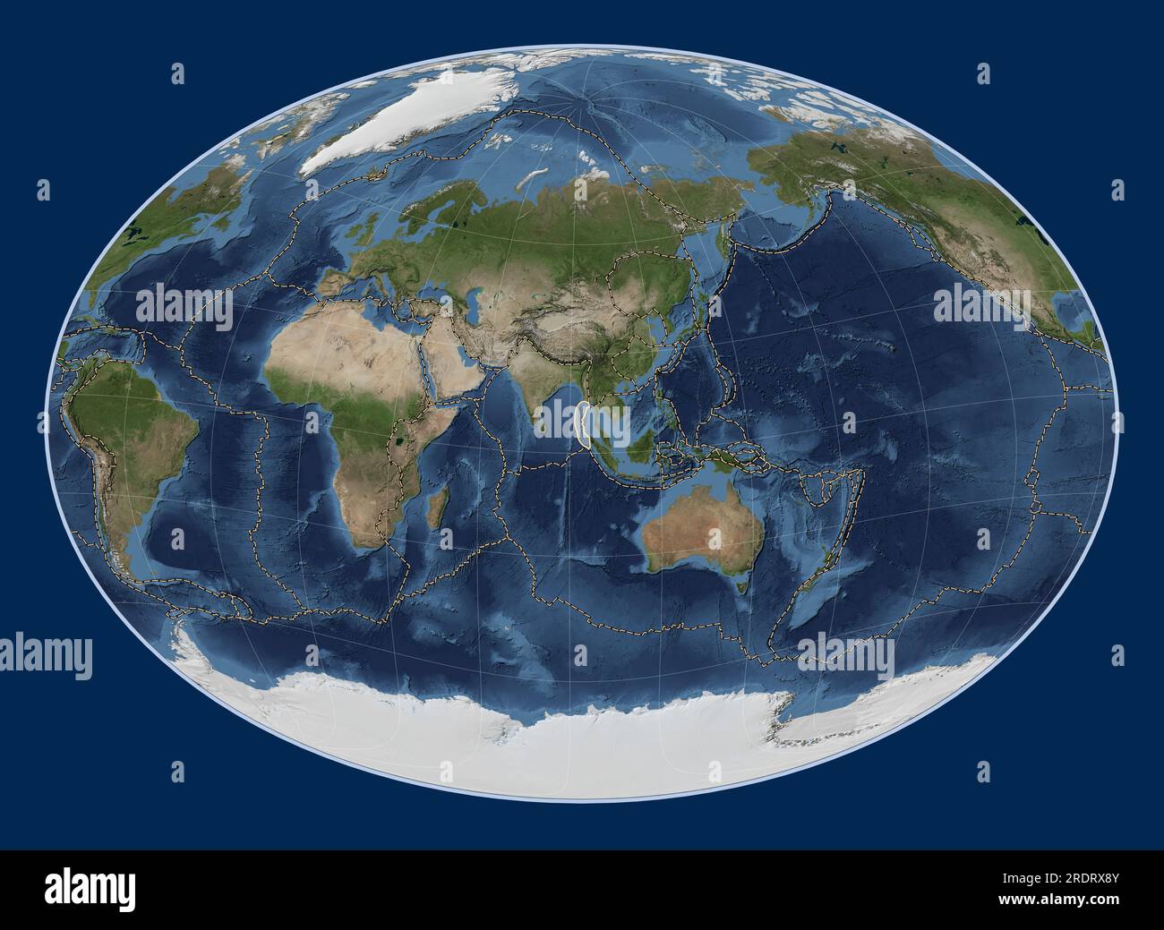 Burma tectonic plate on the Blue Marble satellite map in the Fahey ...