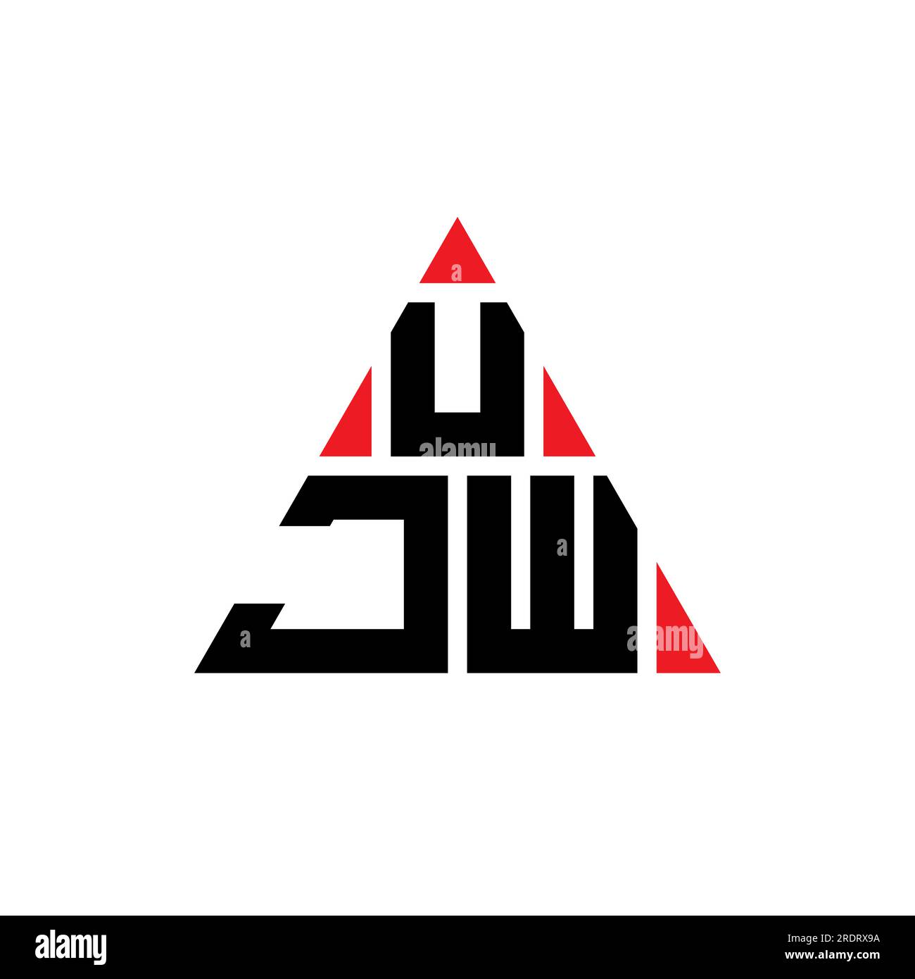 UJW triangle letter logo design with triangle shape. UJW triangle logo ...