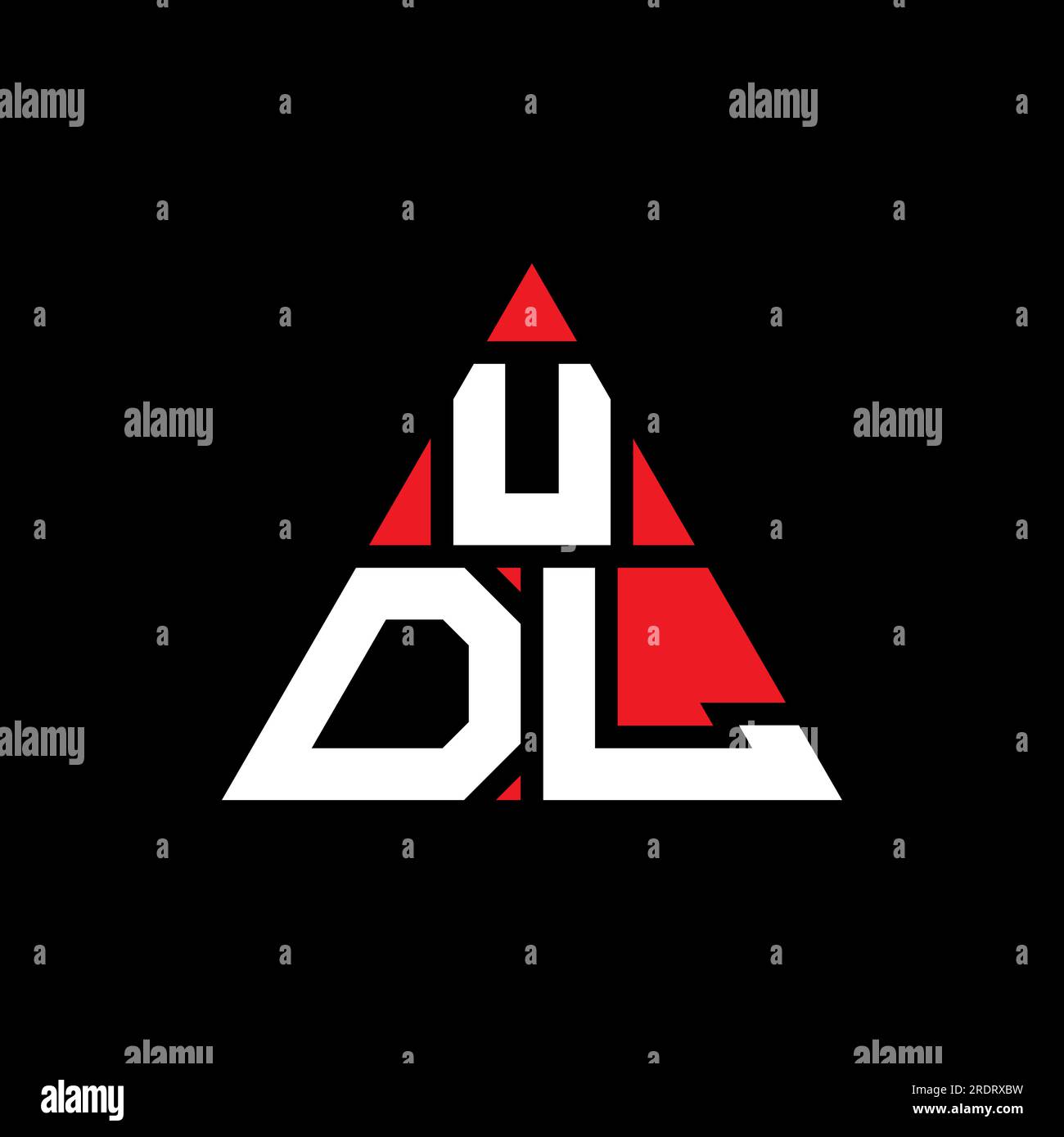 UDL triangle letter logo design with triangle shape. UDL triangle logo ...