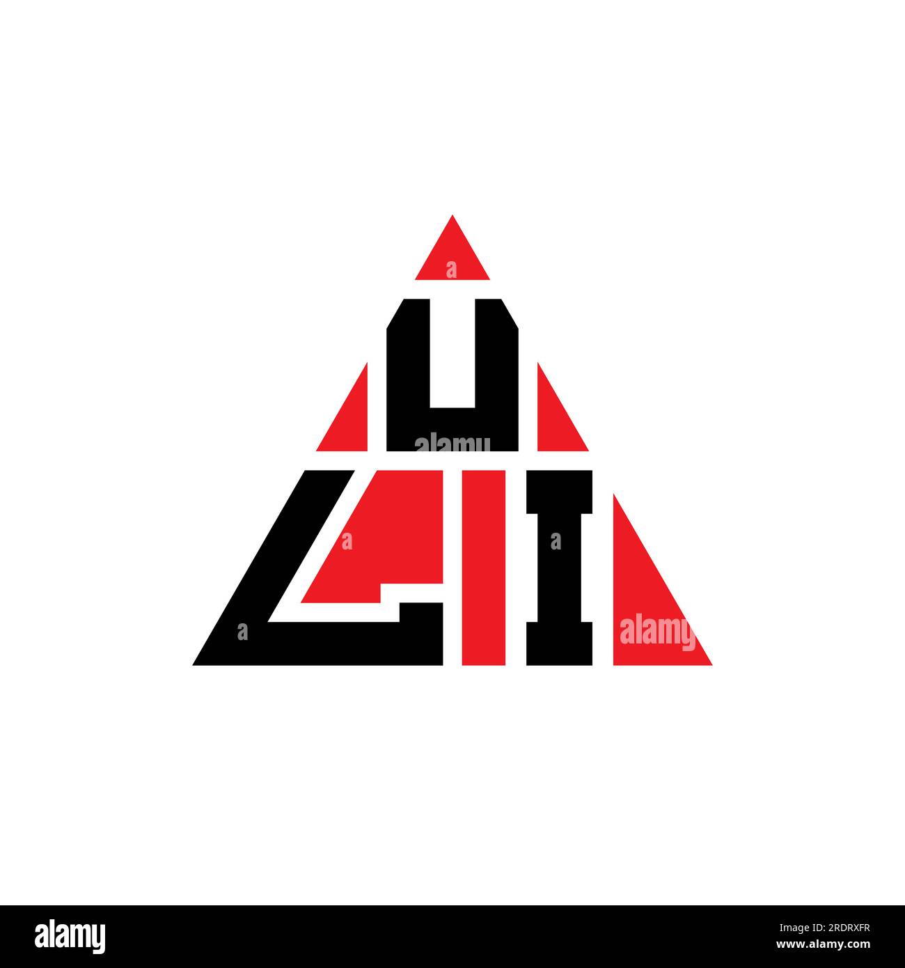 ULI triangle letter logo design with triangle shape. ULI triangle logo design monogram. ULI ...