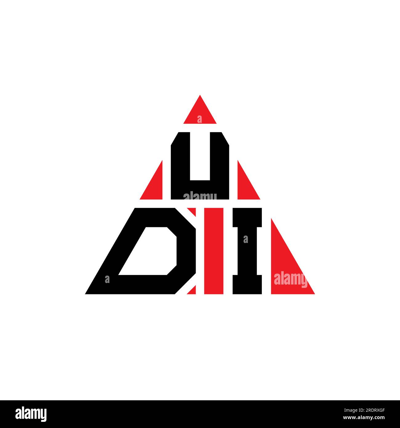 UDI triangle letter logo design with triangle shape. UDI triangle logo design monogram. UDI ...