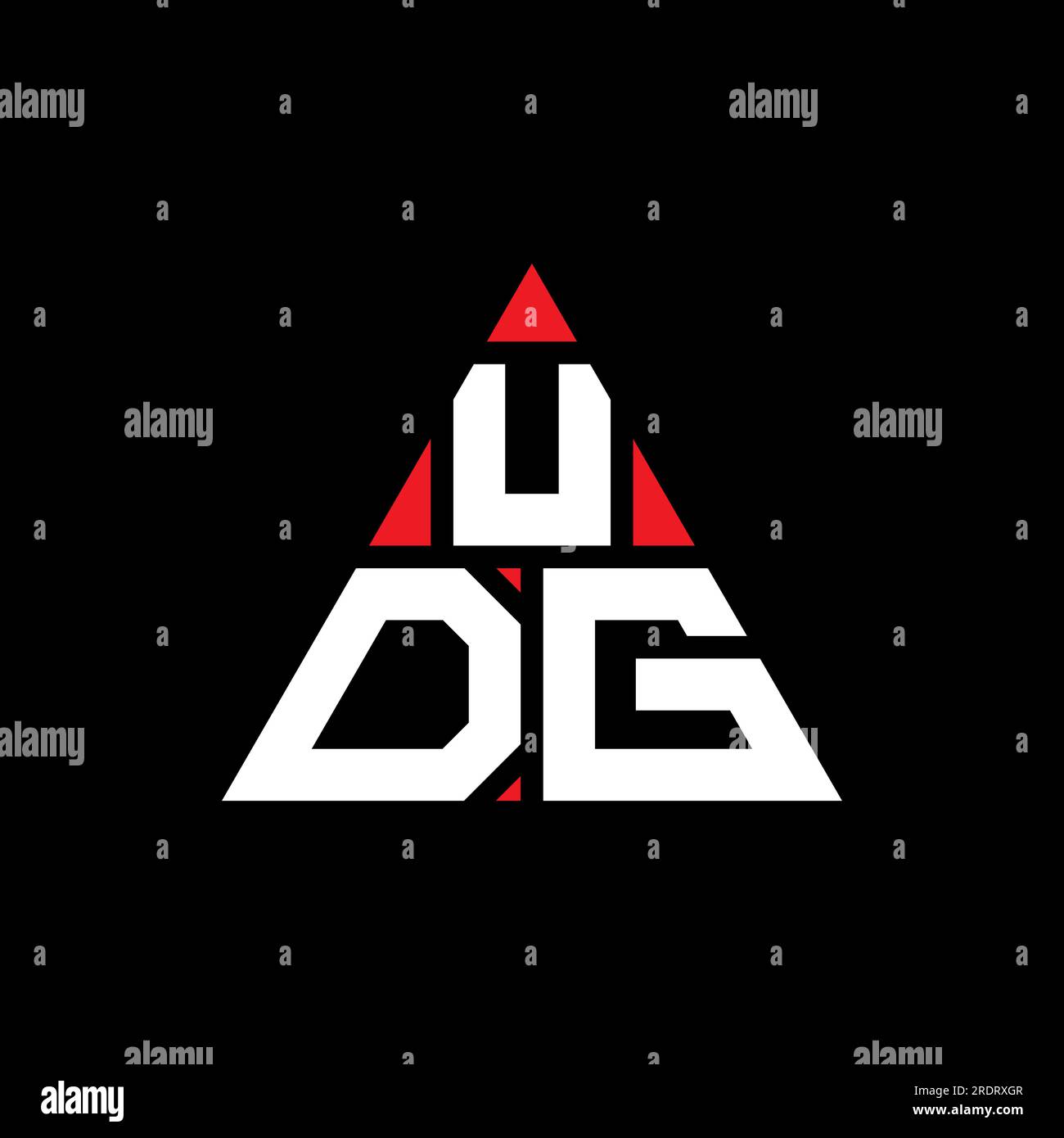 UDG triangle letter logo design with triangle shape. UDG triangle logo ...