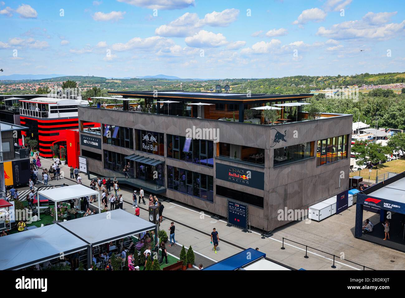 The Red Bull Racing Energy station in the paddock during the 2023 ...