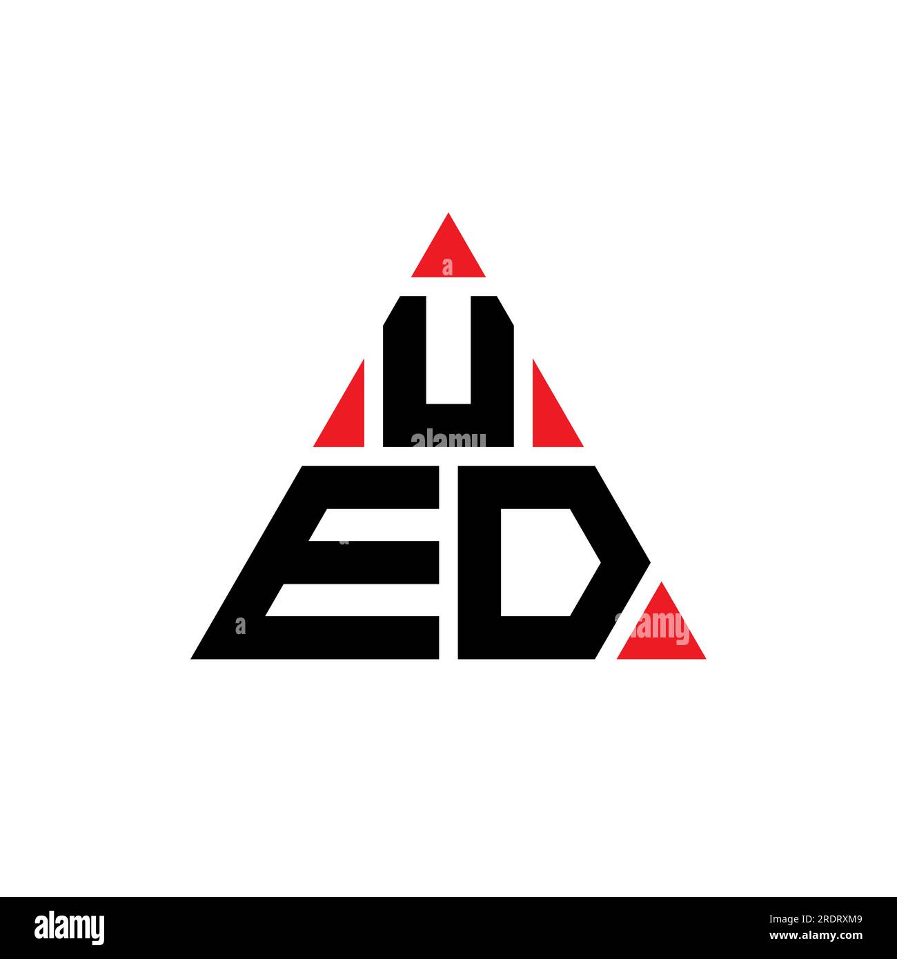 UED triangle letter logo design with triangle shape. UED triangle logo ...
