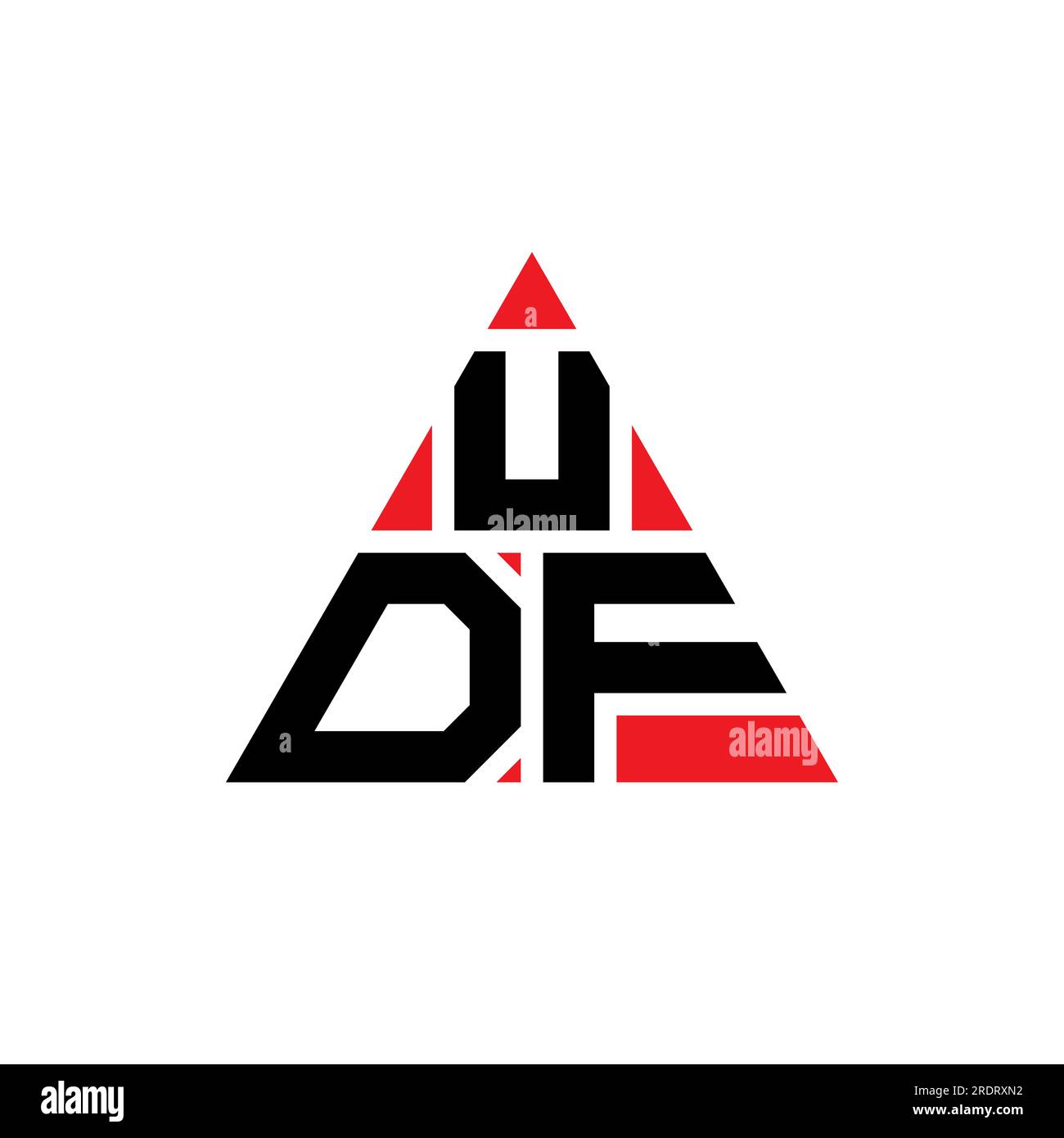 UDF triangle letter logo design with triangle shape. UDF triangle logo design monogram. UDF ...