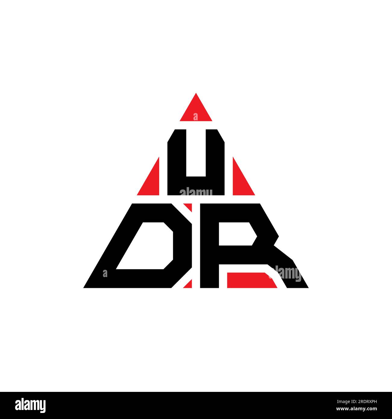 UDR triangle letter logo design with triangle shape. UDR triangle logo ...