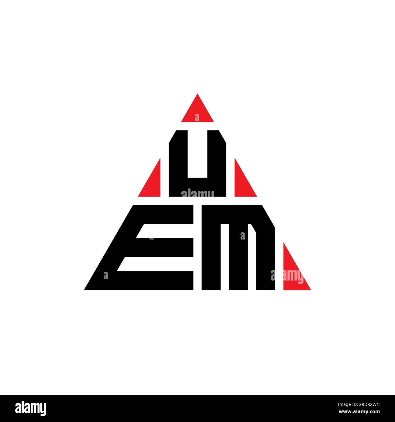UEM triangle letter logo design with triangle shape. UEM triangle logo ...