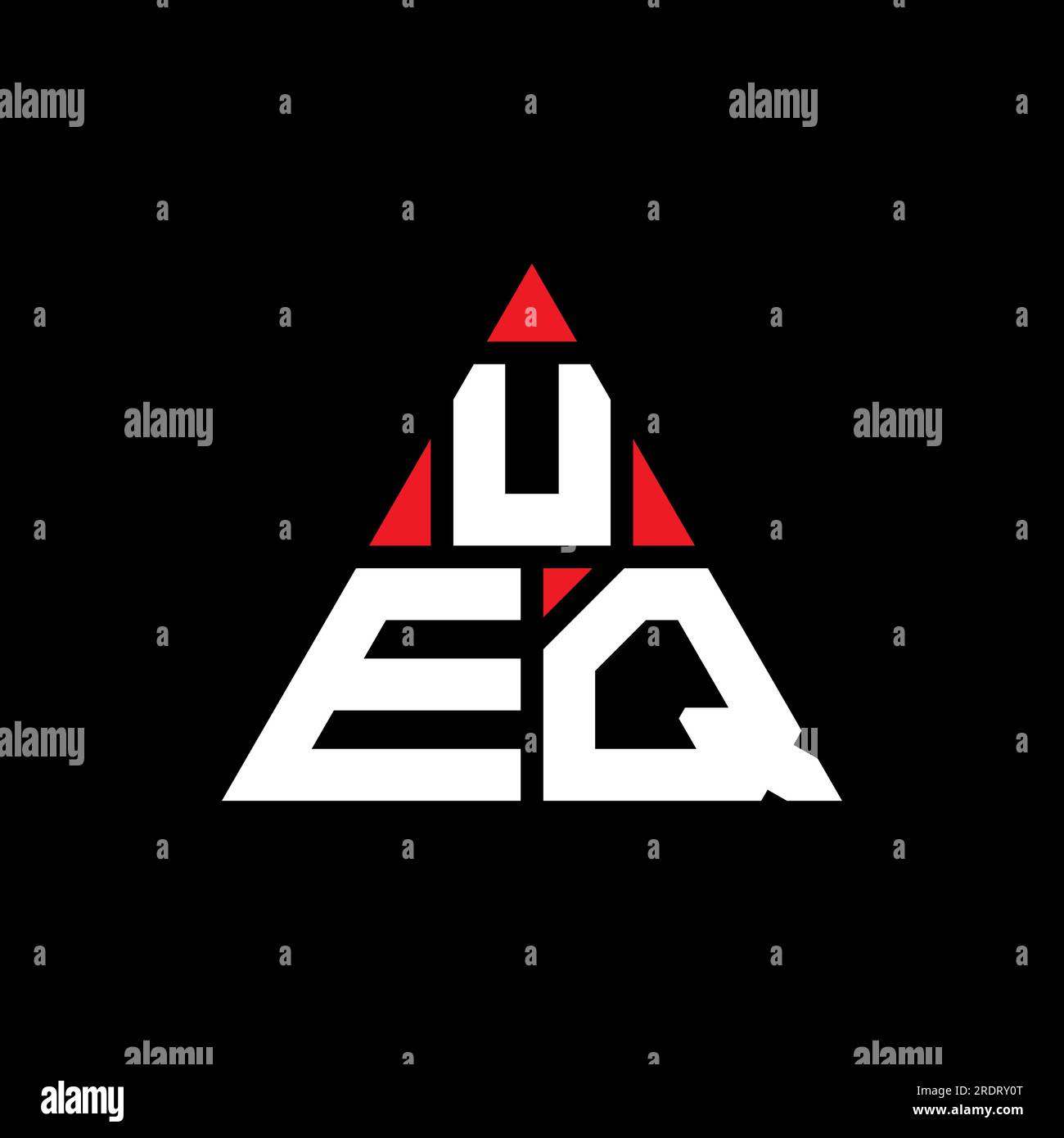 UEQ triangle letter logo design with triangle shape. UEQ triangle logo ...