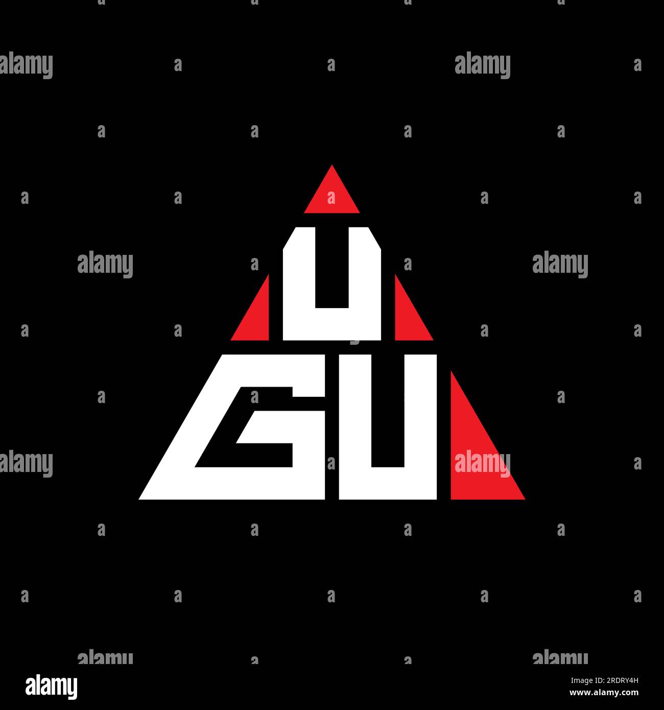 UGU triangle letter logo design with triangle shape. UGU triangle logo ...