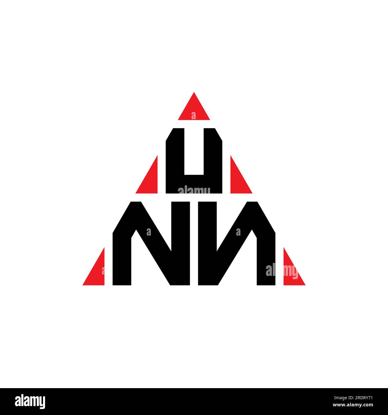 UNN triangle letter logo design with triangle shape. UNN triangle logo ...