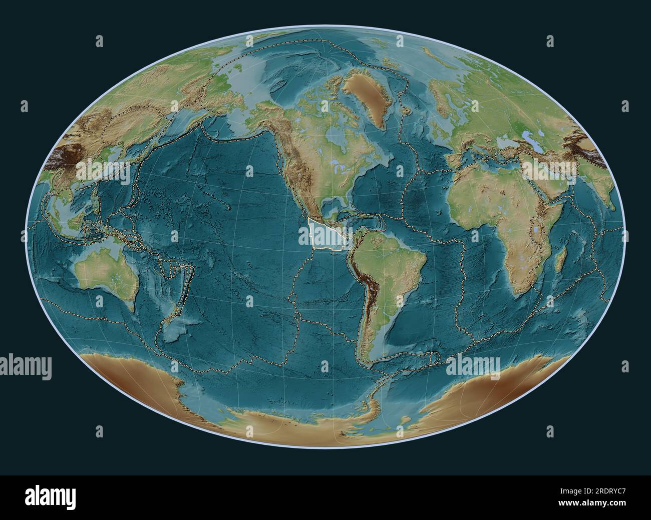 Cocos tectonic plate on the Wiki style elevation map in the Fahey ...