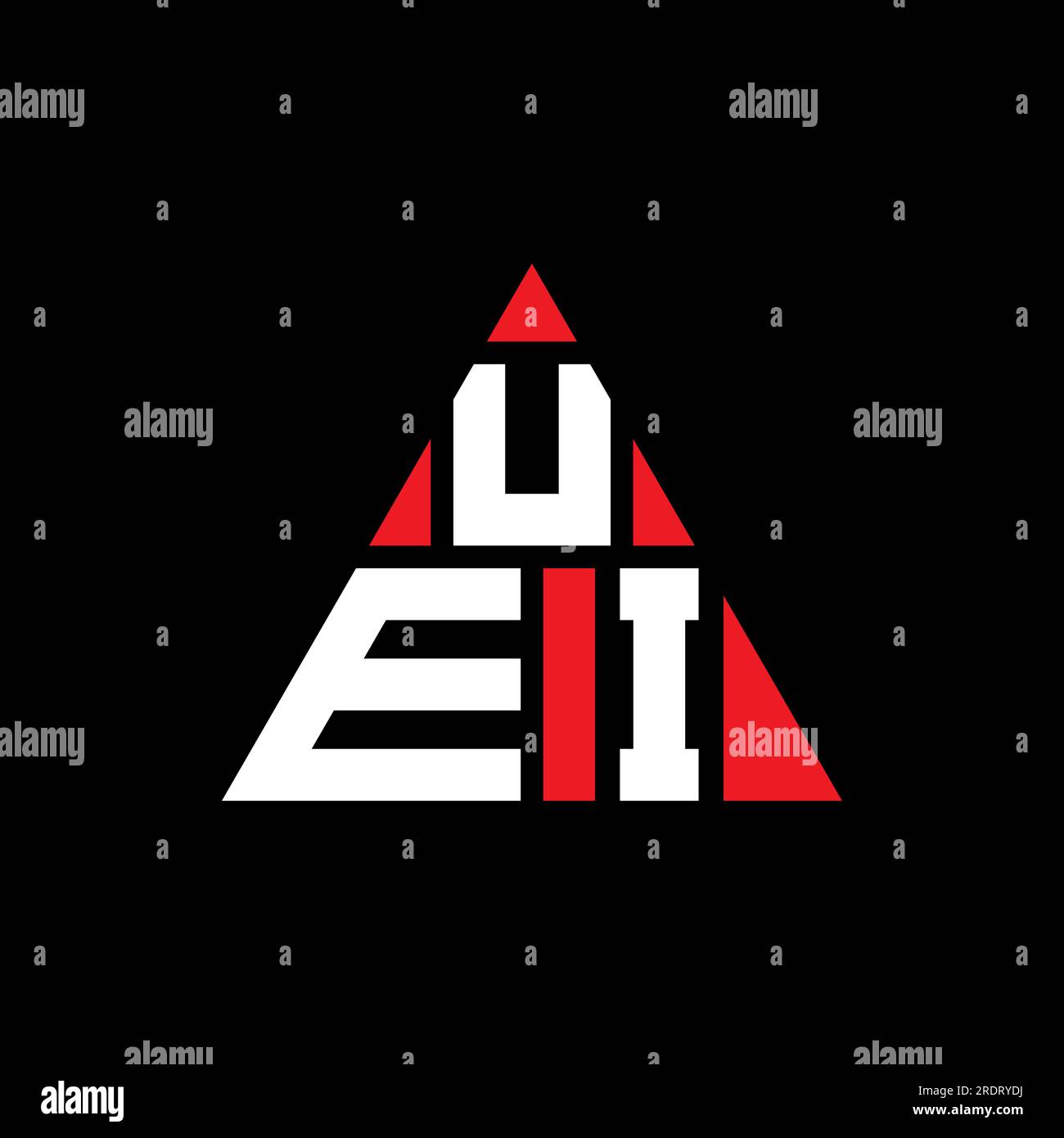 UEI triangle letter logo design with triangle shape. UEI triangle logo ...