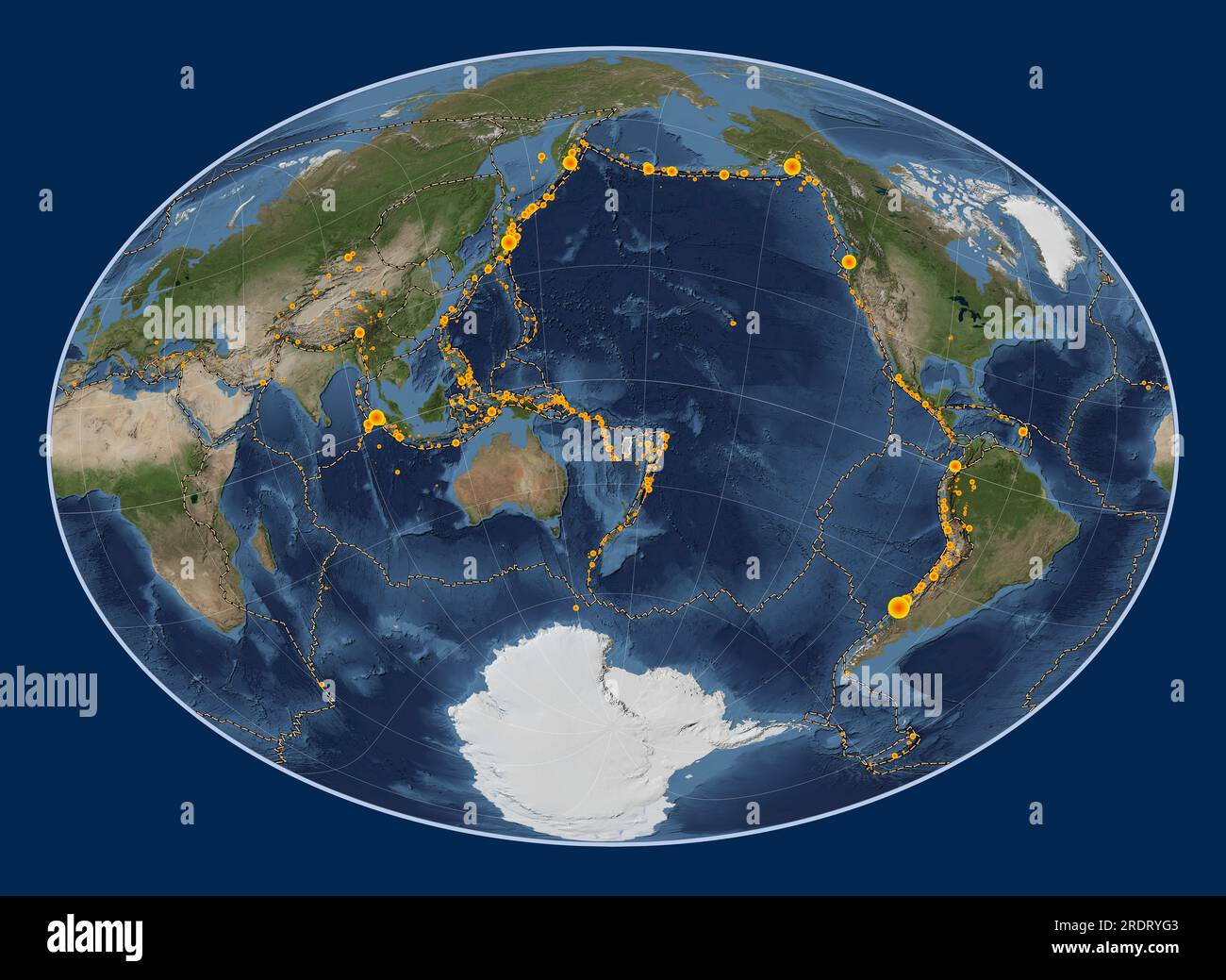 Conway Reef tectonic plate on the Blue Marble satellite map in the ...