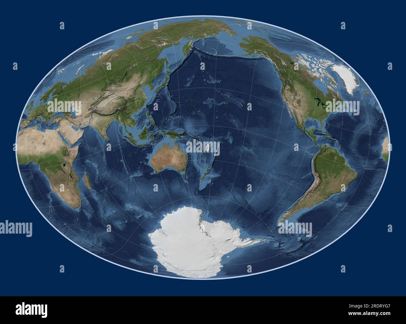 Conway Reef tectonic plate on the Blue Marble satellite map in the ...