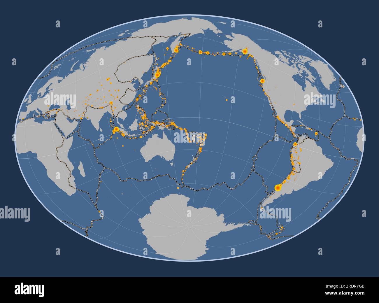 Conway Reef tectonic plate on the solid contour map in the Fahey ...