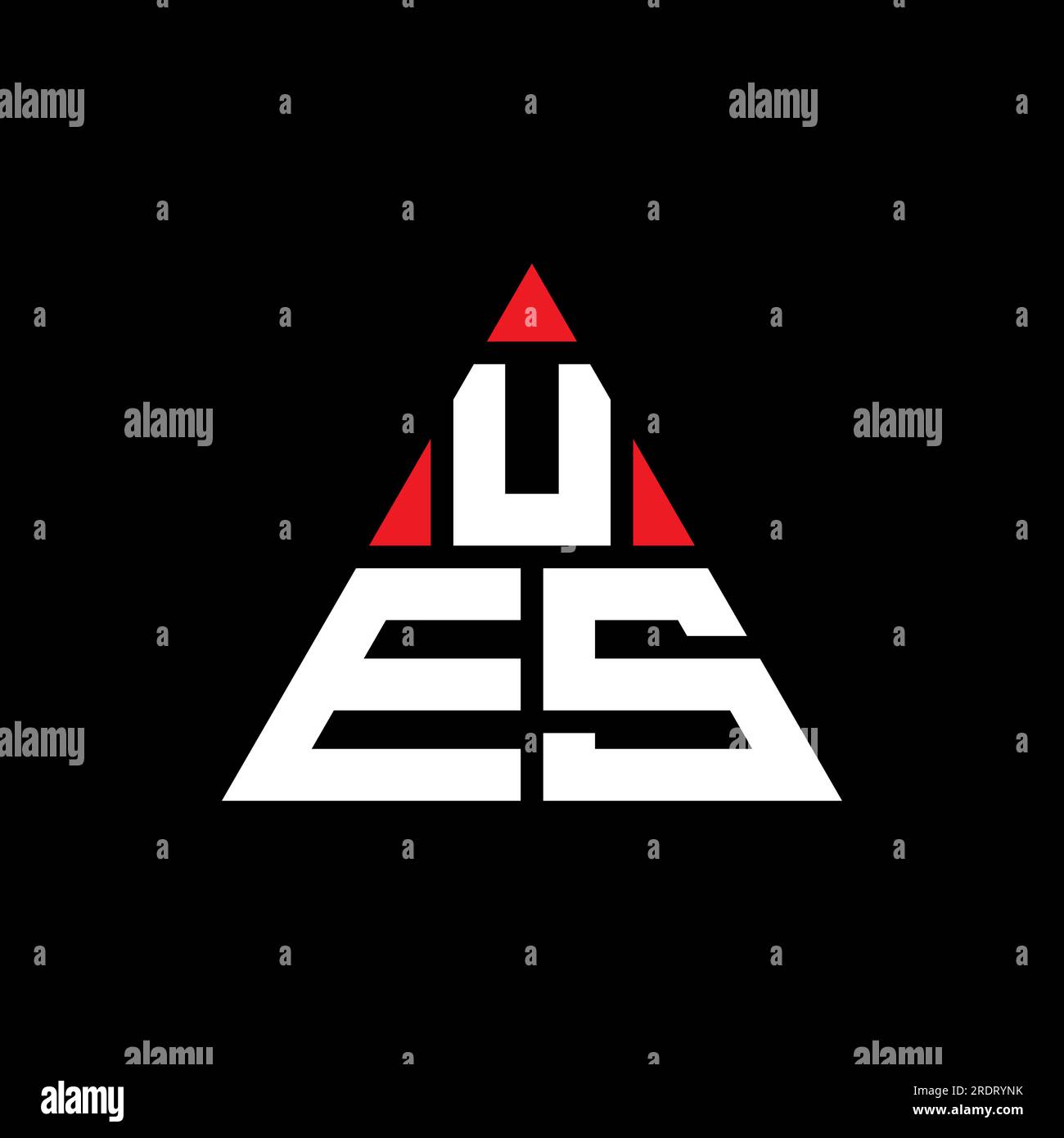 UES triangle letter logo design with triangle shape. UES triangle logo ...