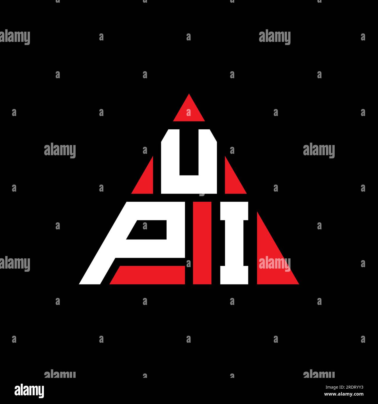 UPI triangle letter logo design with triangle shape. UPI triangle logo ...