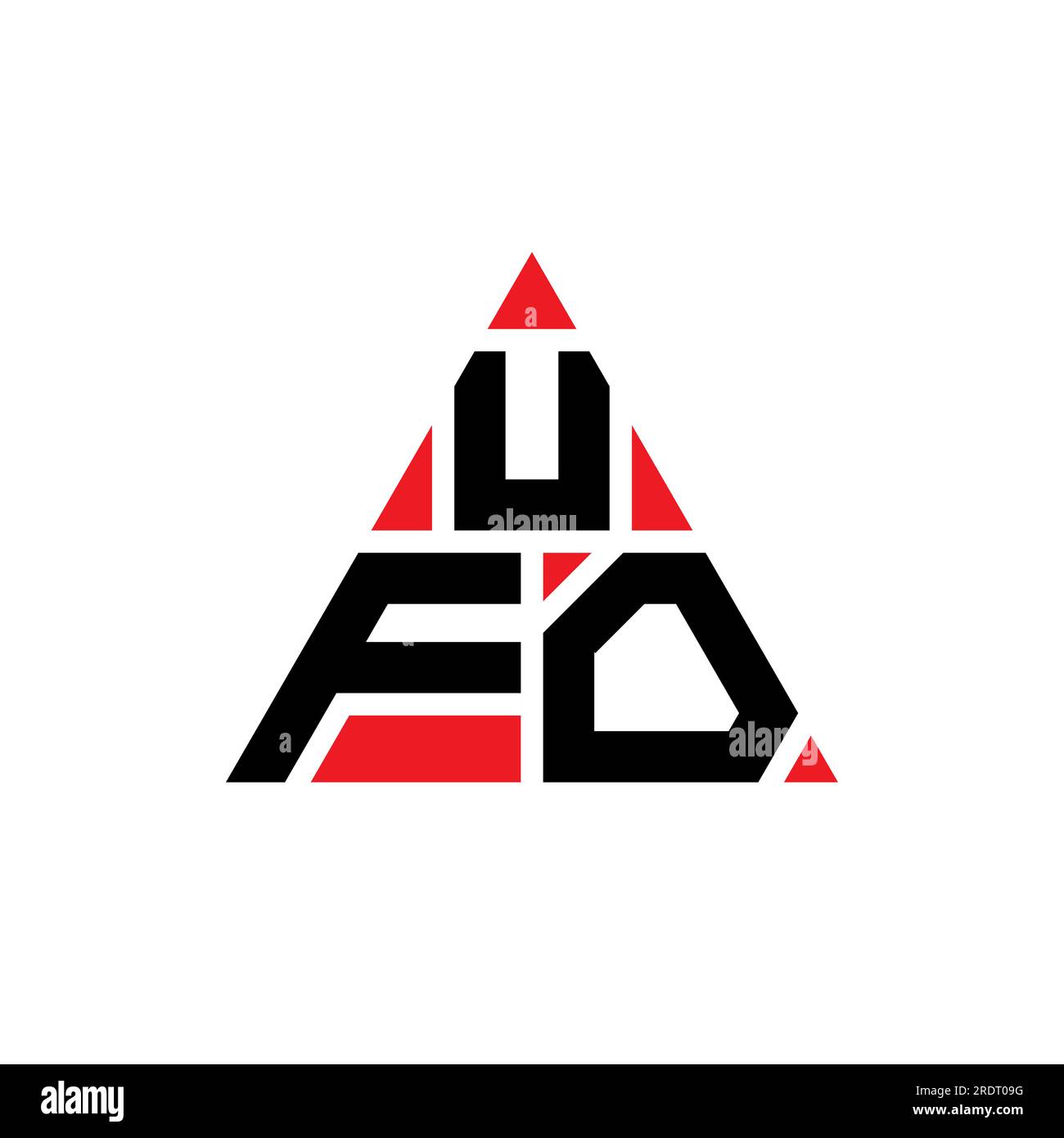 UFO triangle letter logo design with triangle shape. UFO triangle logo ...