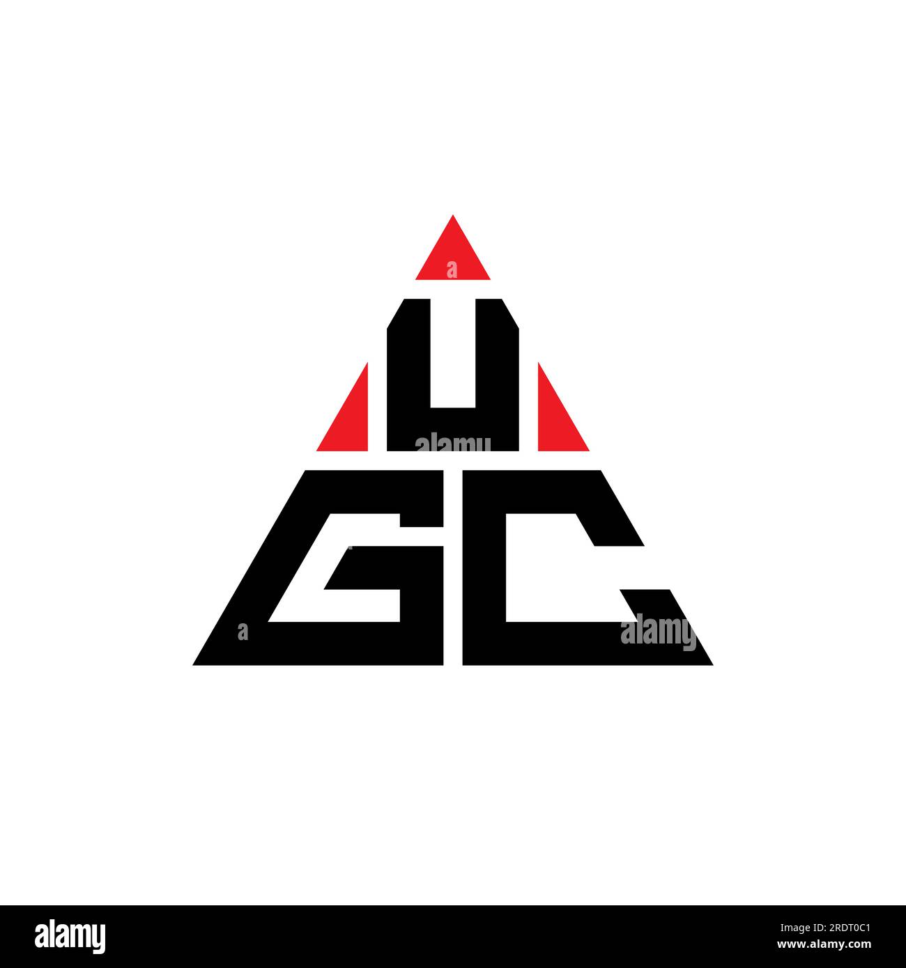 UGC triangle letter logo design with triangle shape. UGC triangle logo design monogram. UGC ...