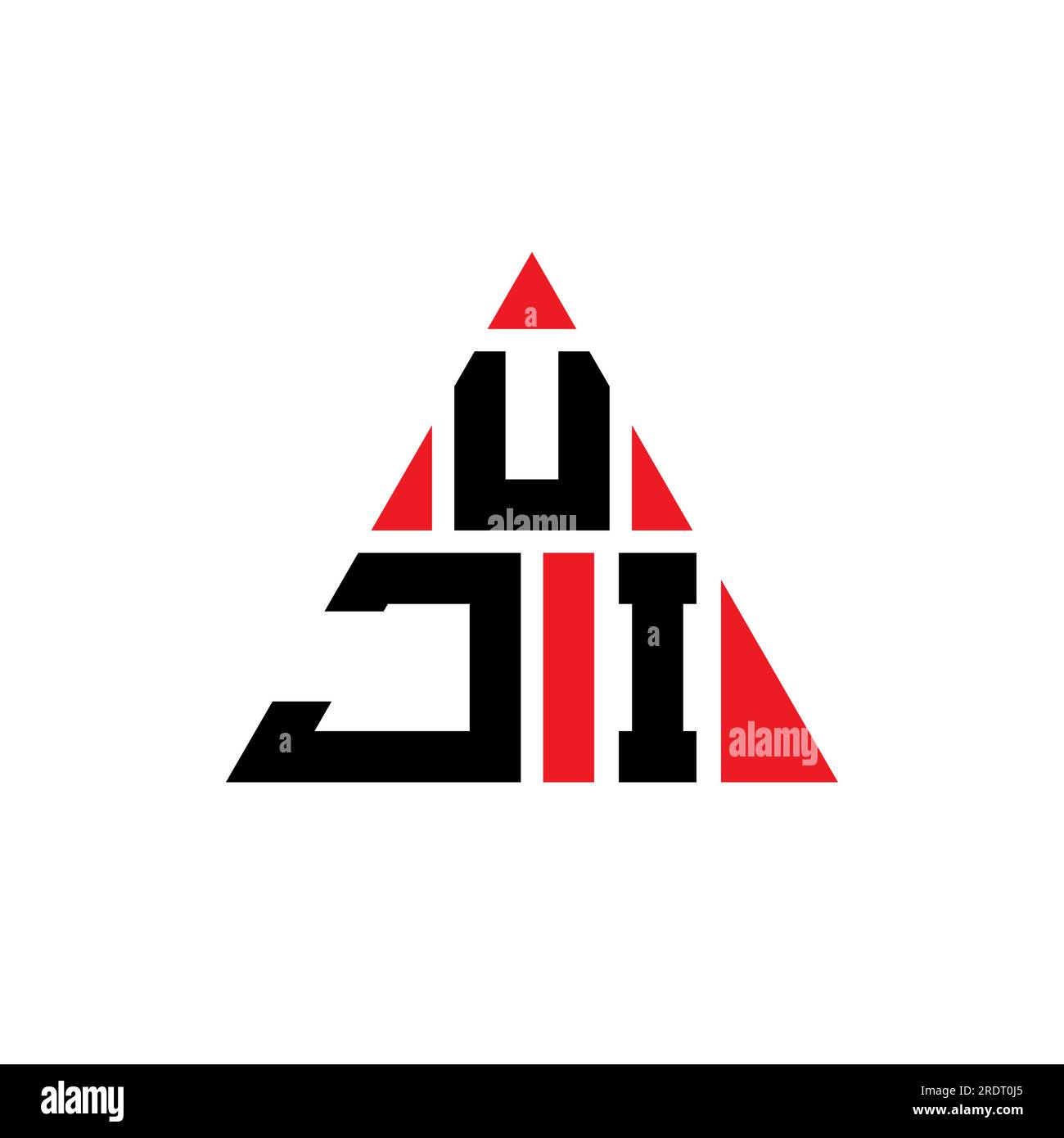 UJI triangle letter logo design with triangle shape. UJI triangle logo ...