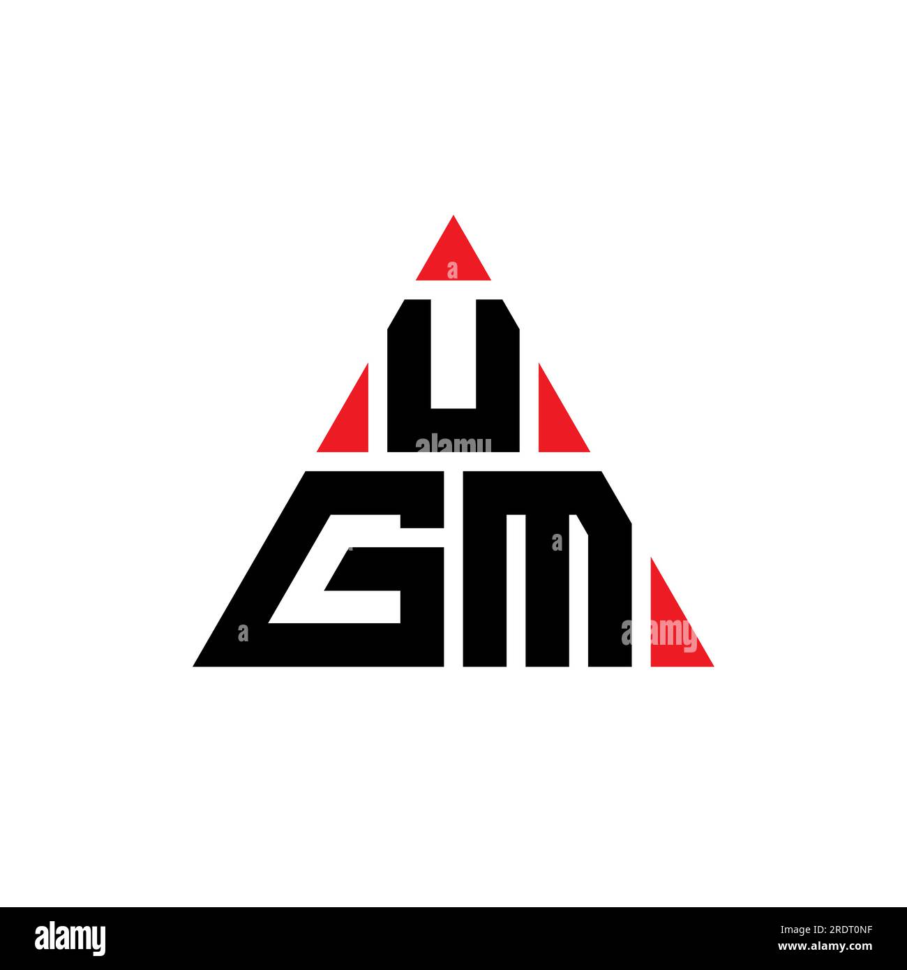 UGM triangle letter logo design with triangle shape. UGM triangle logo ...