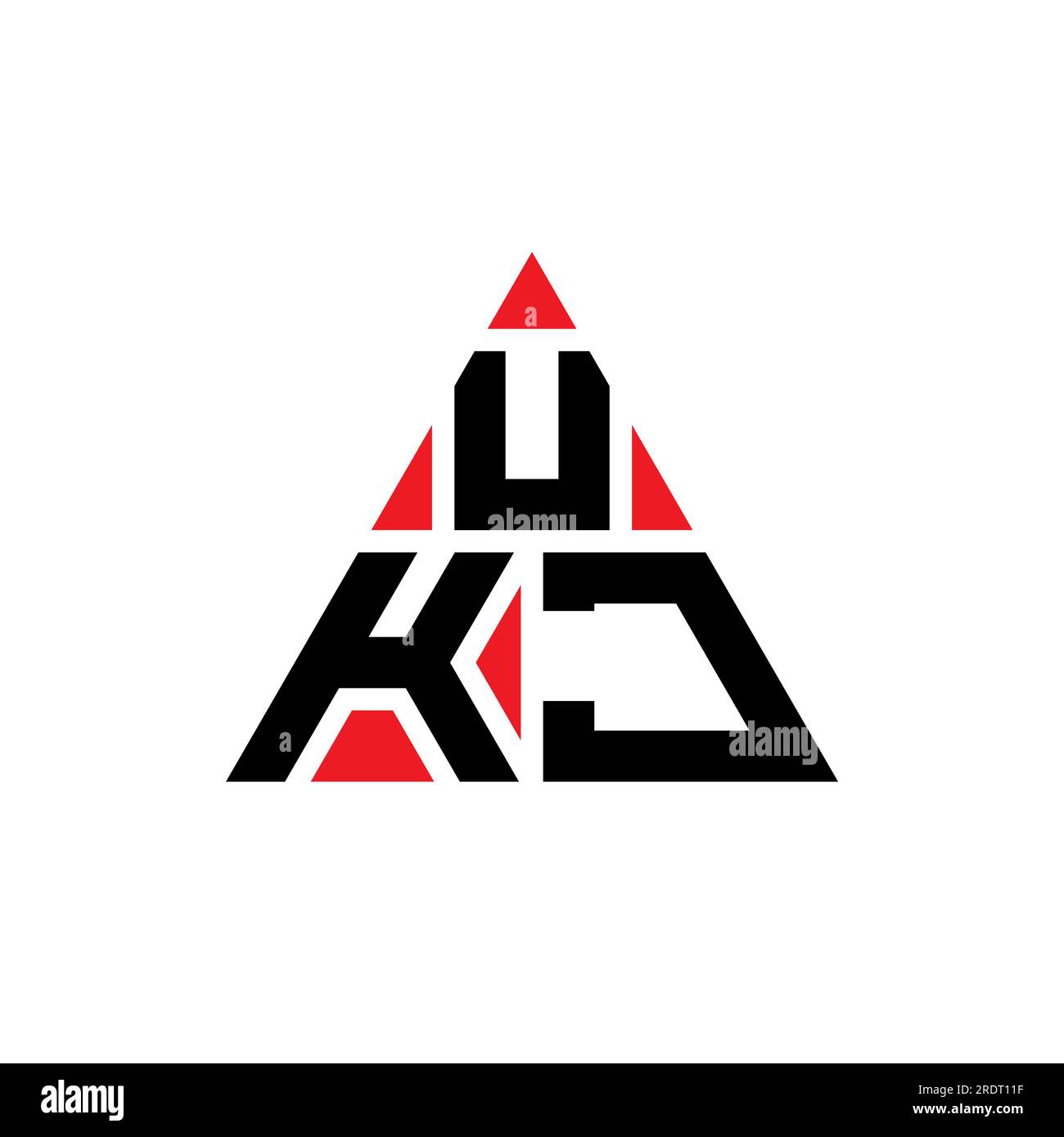 UKJ triangle letter logo design with triangle shape. UKJ triangle logo ...