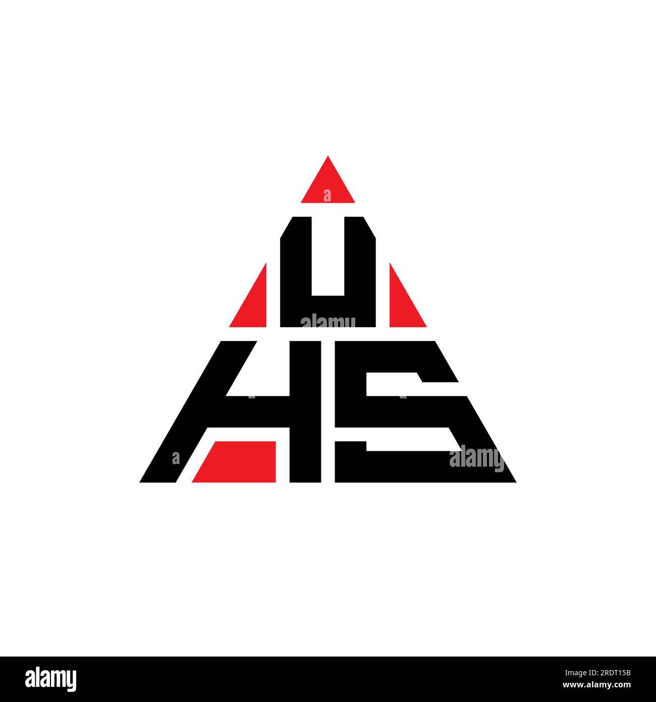 UHS triangle letter logo design with triangle shape. UHS triangle logo ...