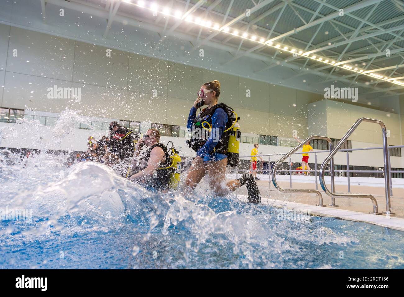 An amateur diving group using the Sandwell Aquatics Centre after it was ...