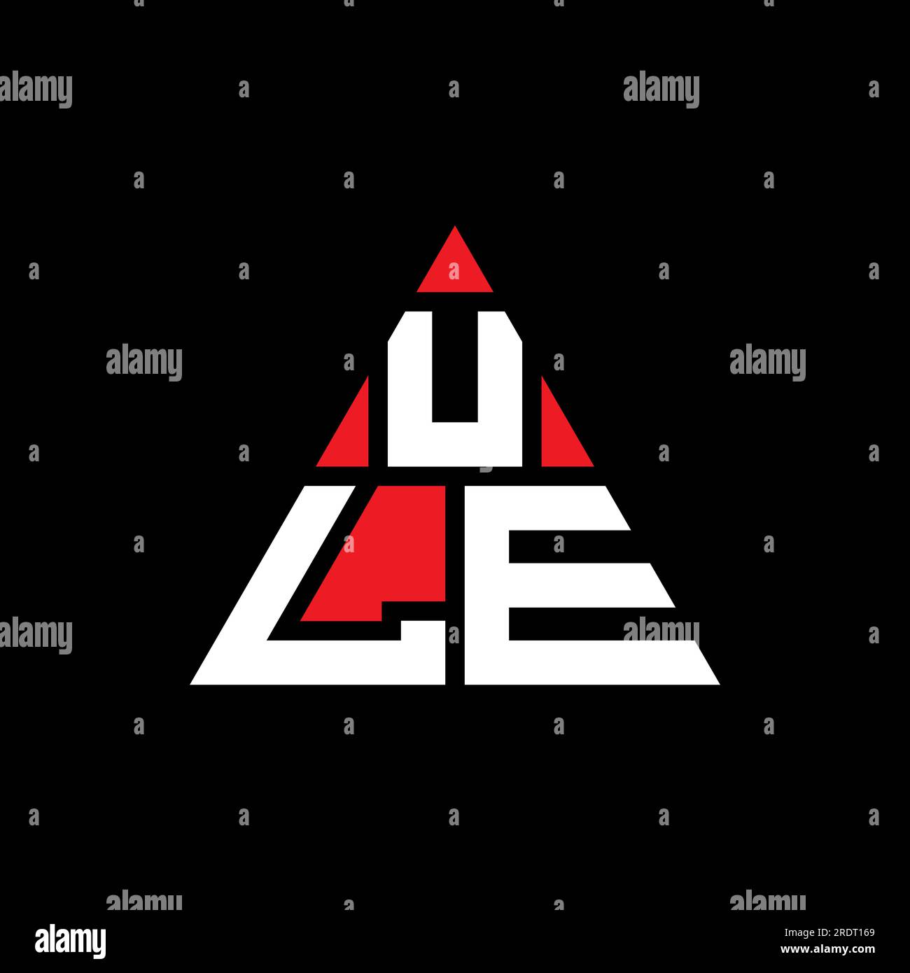 ULE triangle letter logo design with triangle shape. ULE triangle logo ...