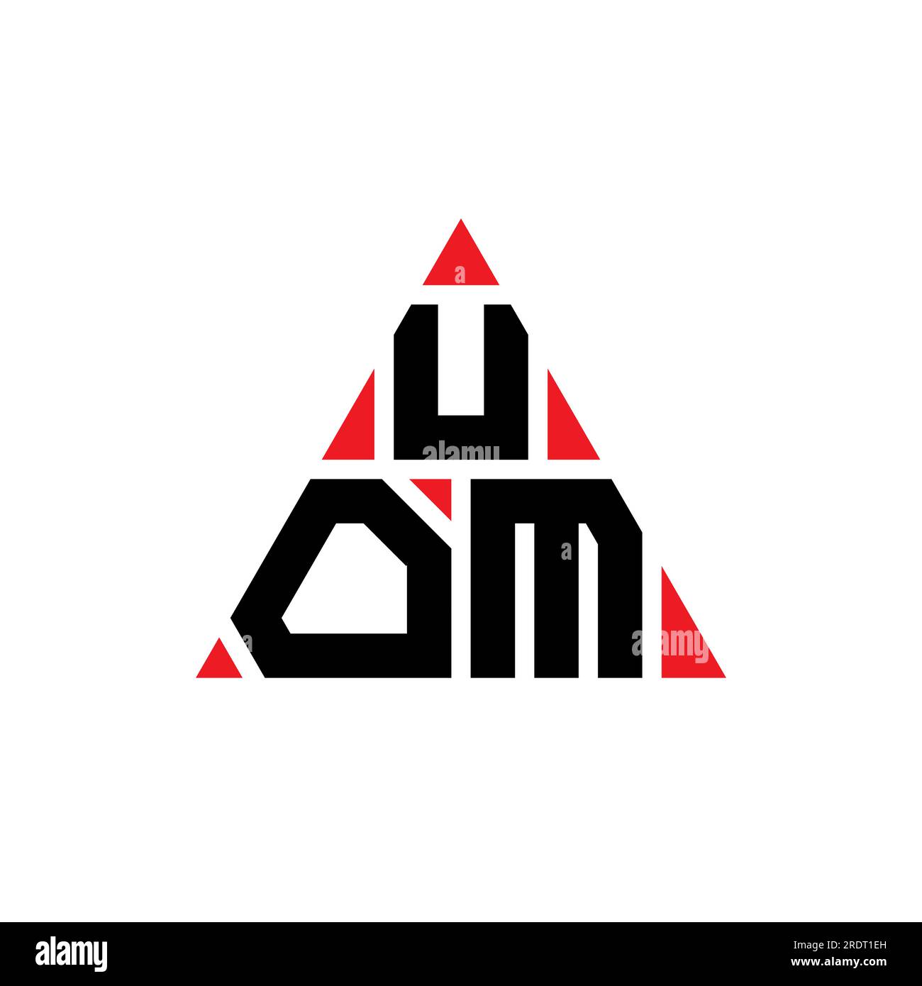 UOM triangle letter logo design with triangle shape. UOM triangle logo ...