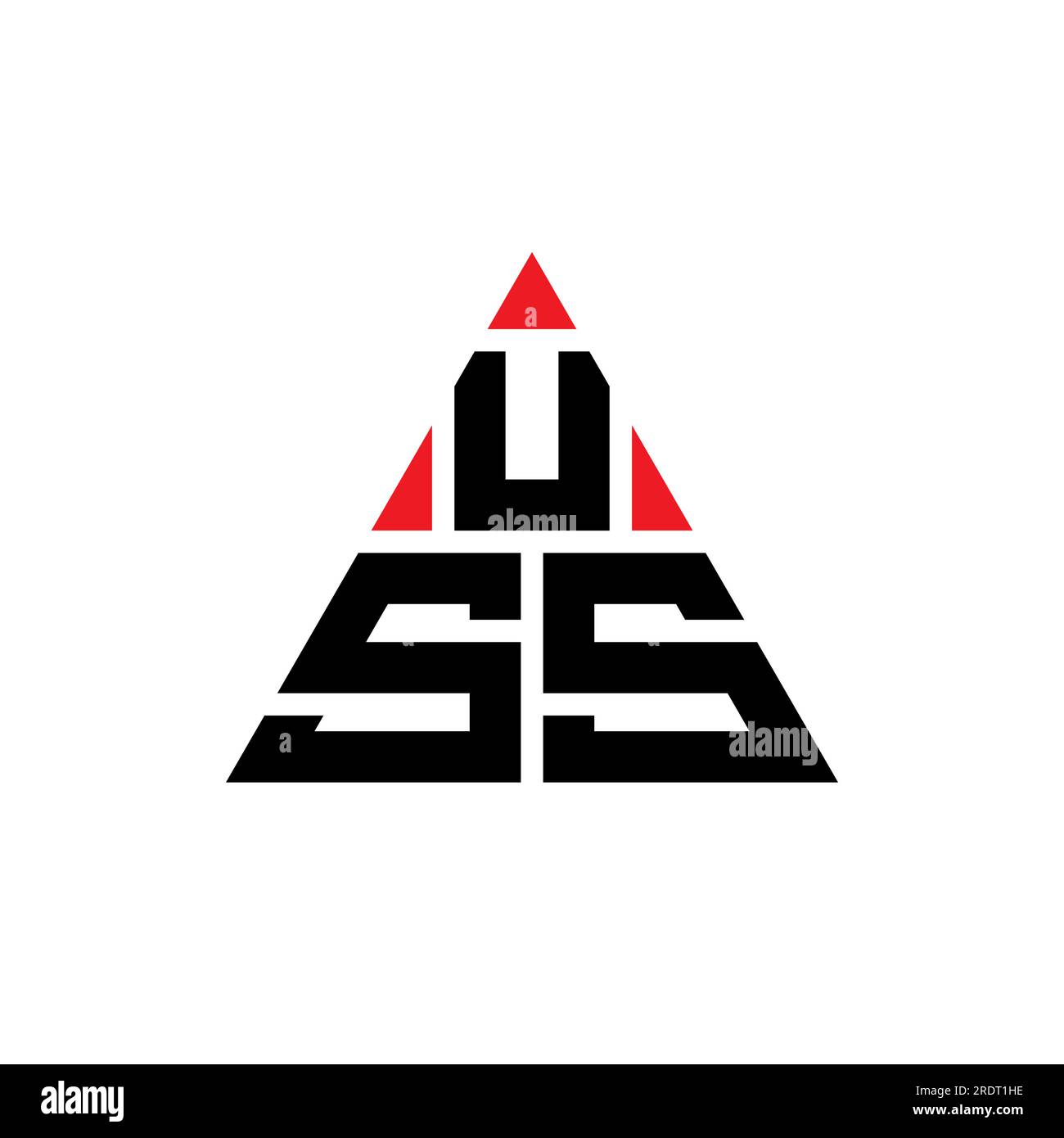 USS triangle letter logo design with triangle shape. USS triangle logo ...