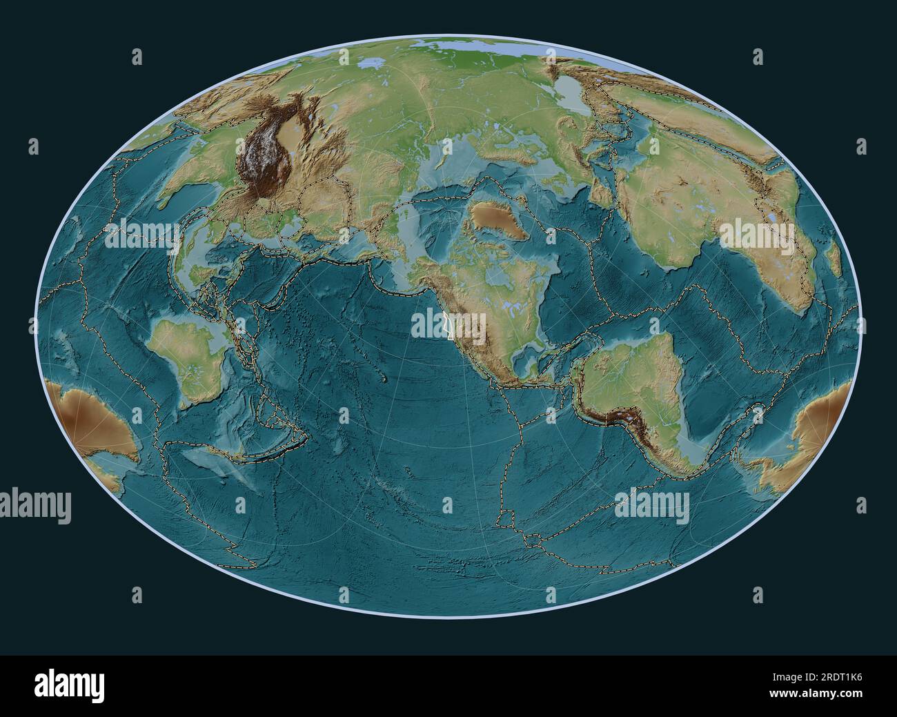 Juan de Fuca tectonic plate on the Wiki style elevation map in the ...