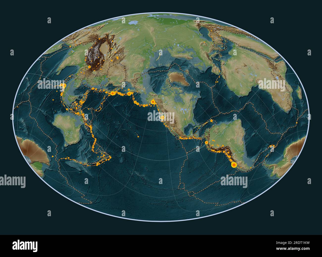 Juan De Fuca Tectonic Plate On The Wiki Style Elevation Map In The Fahey Oblique Projection