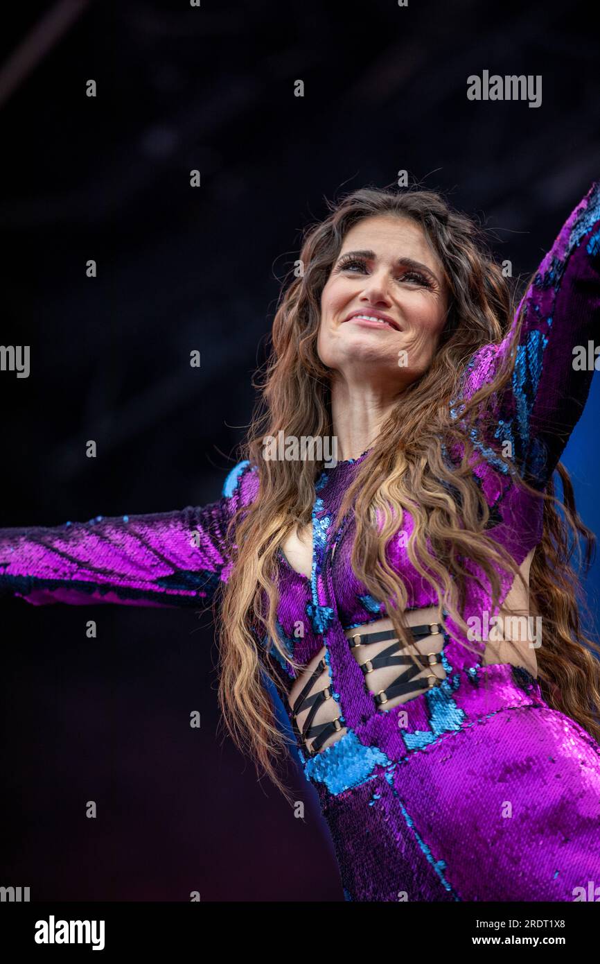 Idina Kim Menzel Performing at London Pride 2023 in Trafalgar Square Stock Photo - Alamy