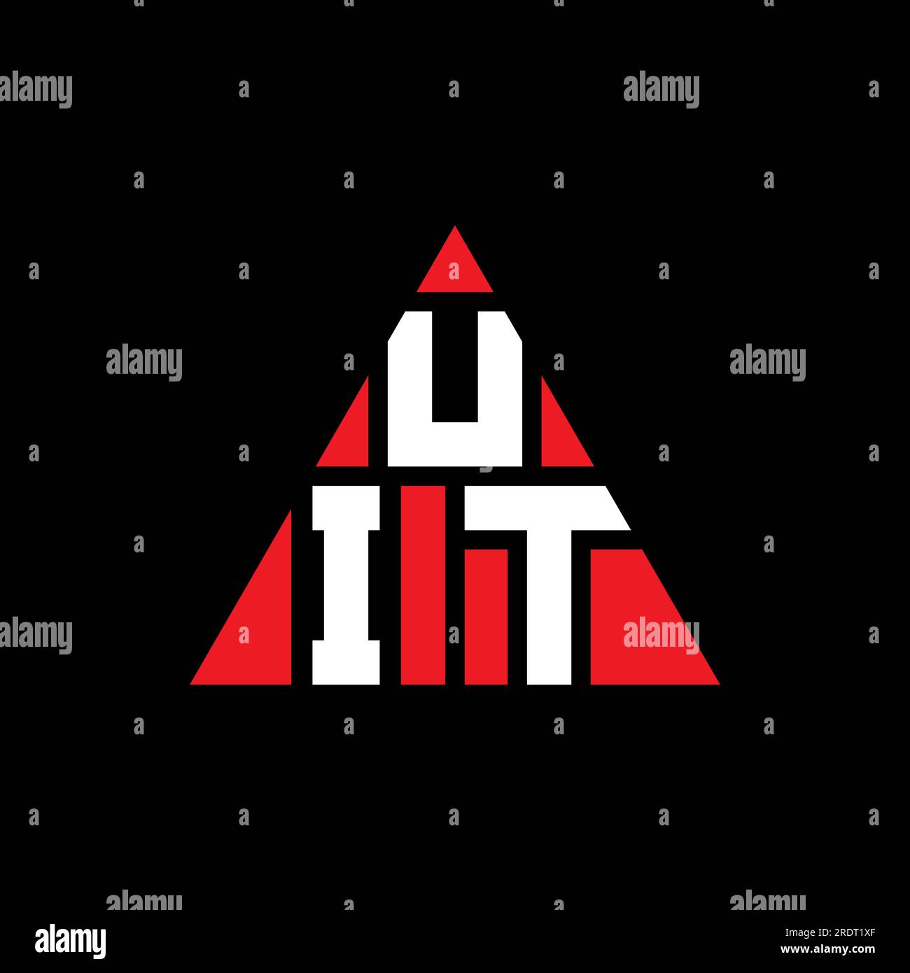 UIT triangle letter logo design with triangle shape. UIT triangle logo ...