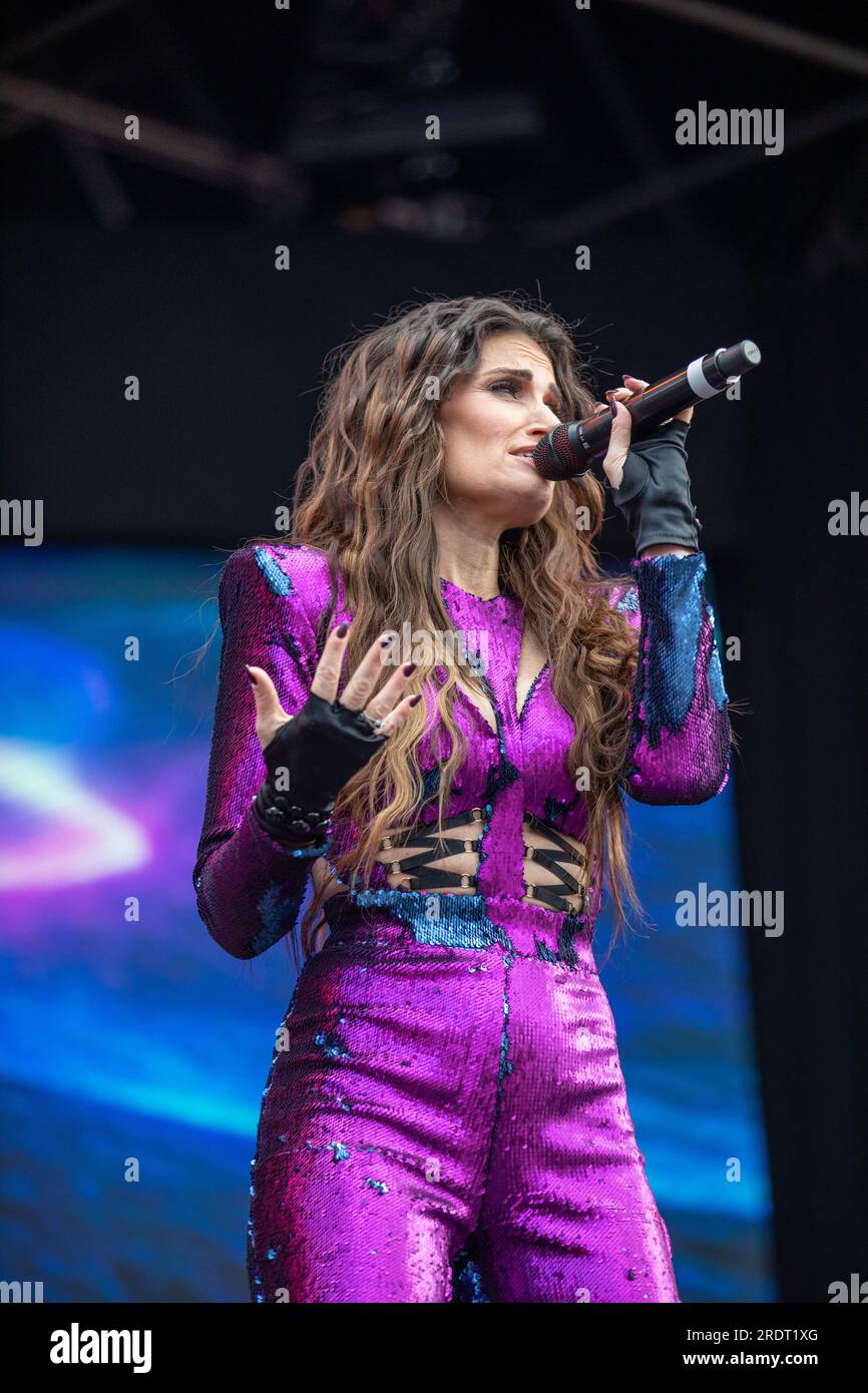 Idina Kim Menzel Performing at London Pride 2023 in Trafalgar Square Stock Photo - Alamy