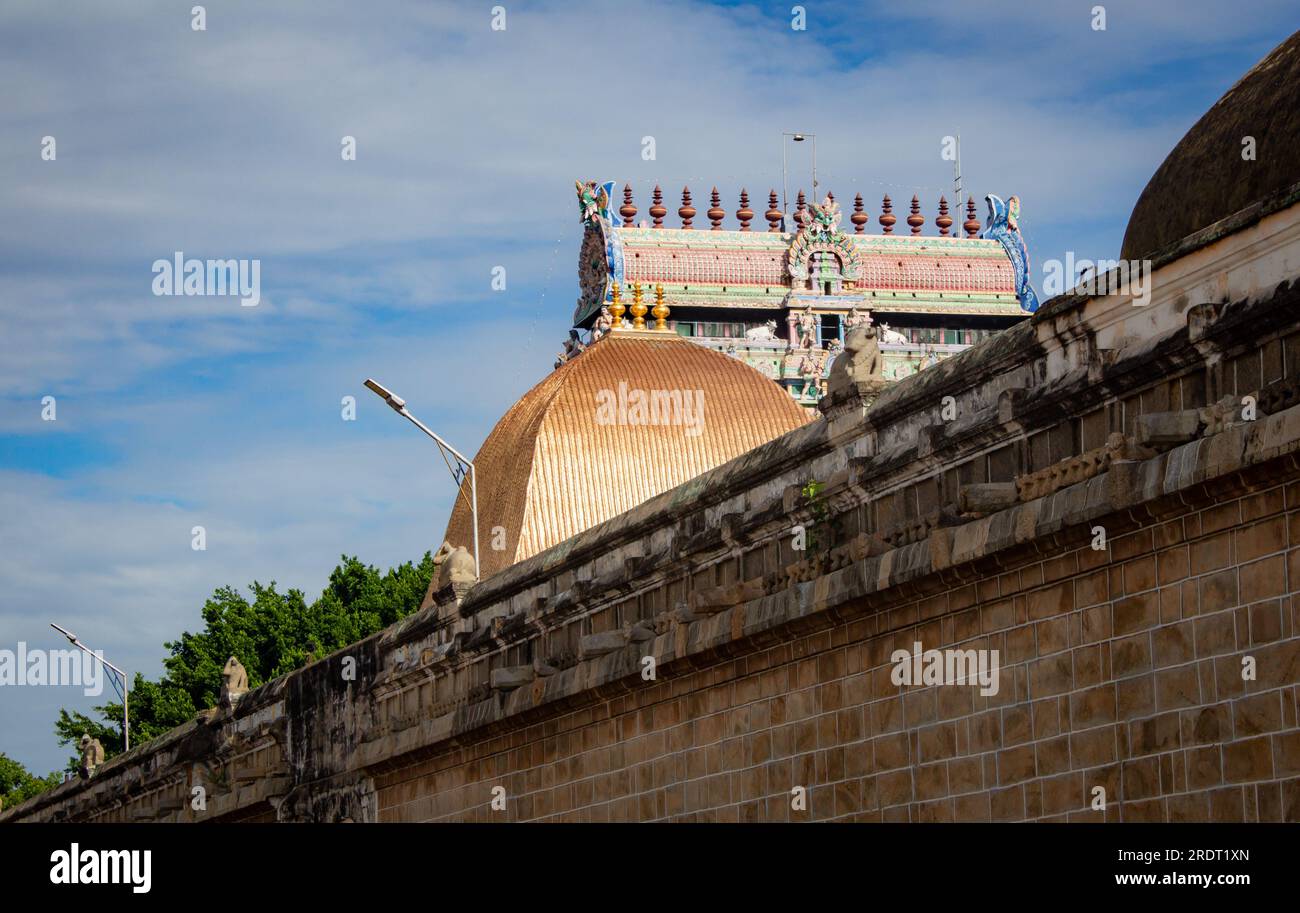 Golden tower in Thillai Nataraja Temple, also referred as the ...