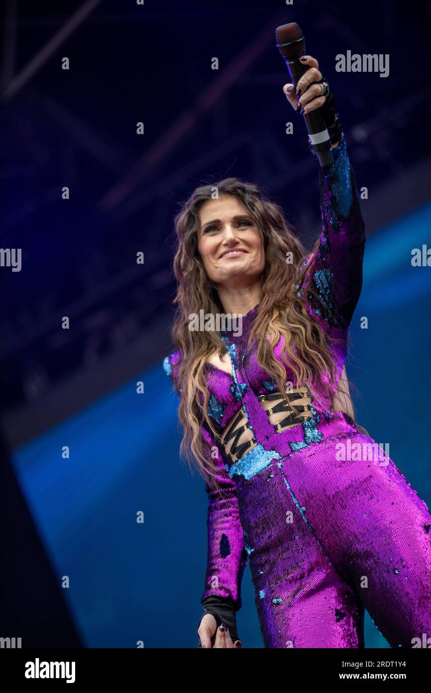 Idina Kim Menzel Performing at London Pride 2023 in Trafalgar Square Stock Photo - Alamy