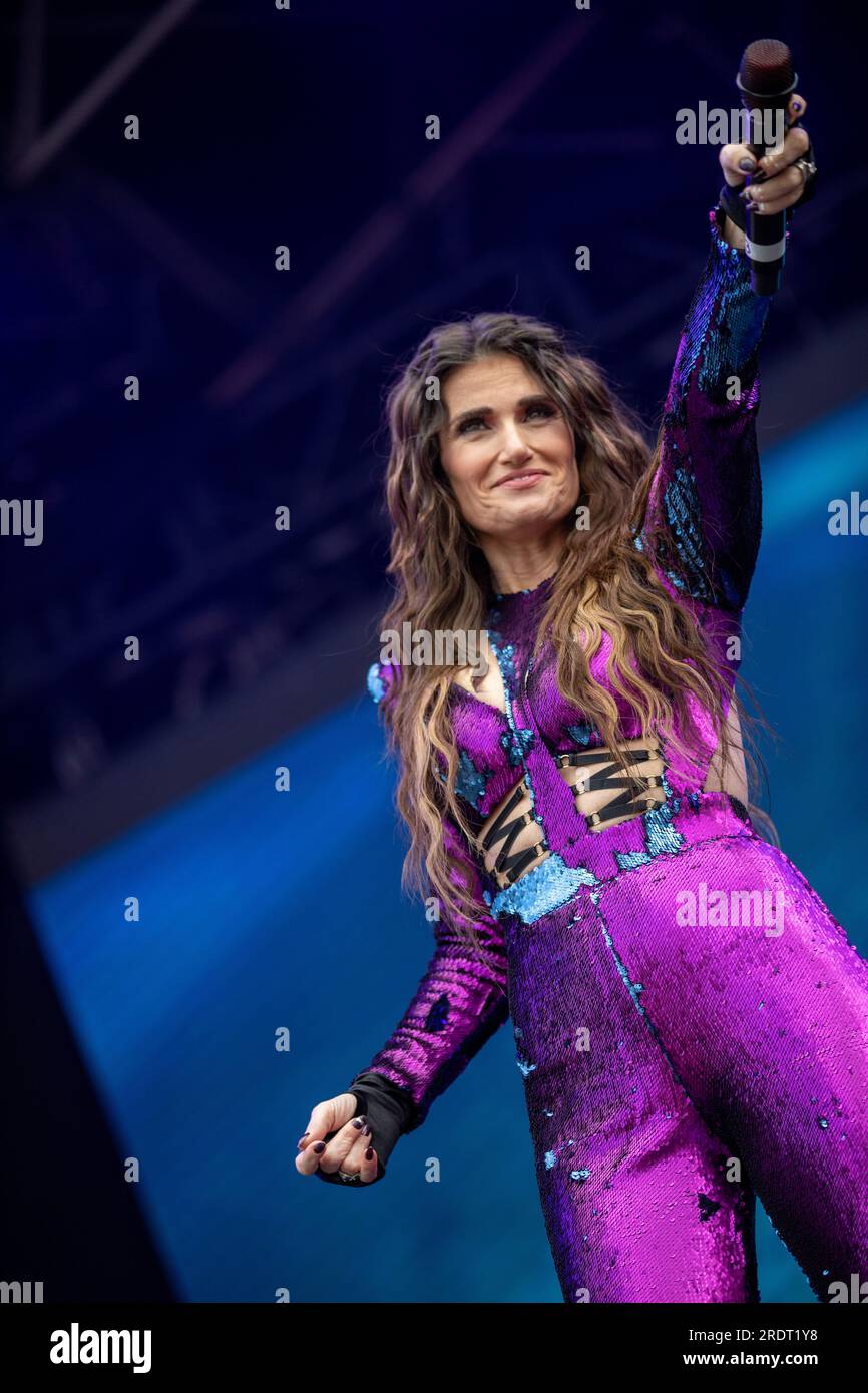 Idina Kim Menzel Performing at London Pride 2023 in Trafalgar Square Stock Photo - Alamy