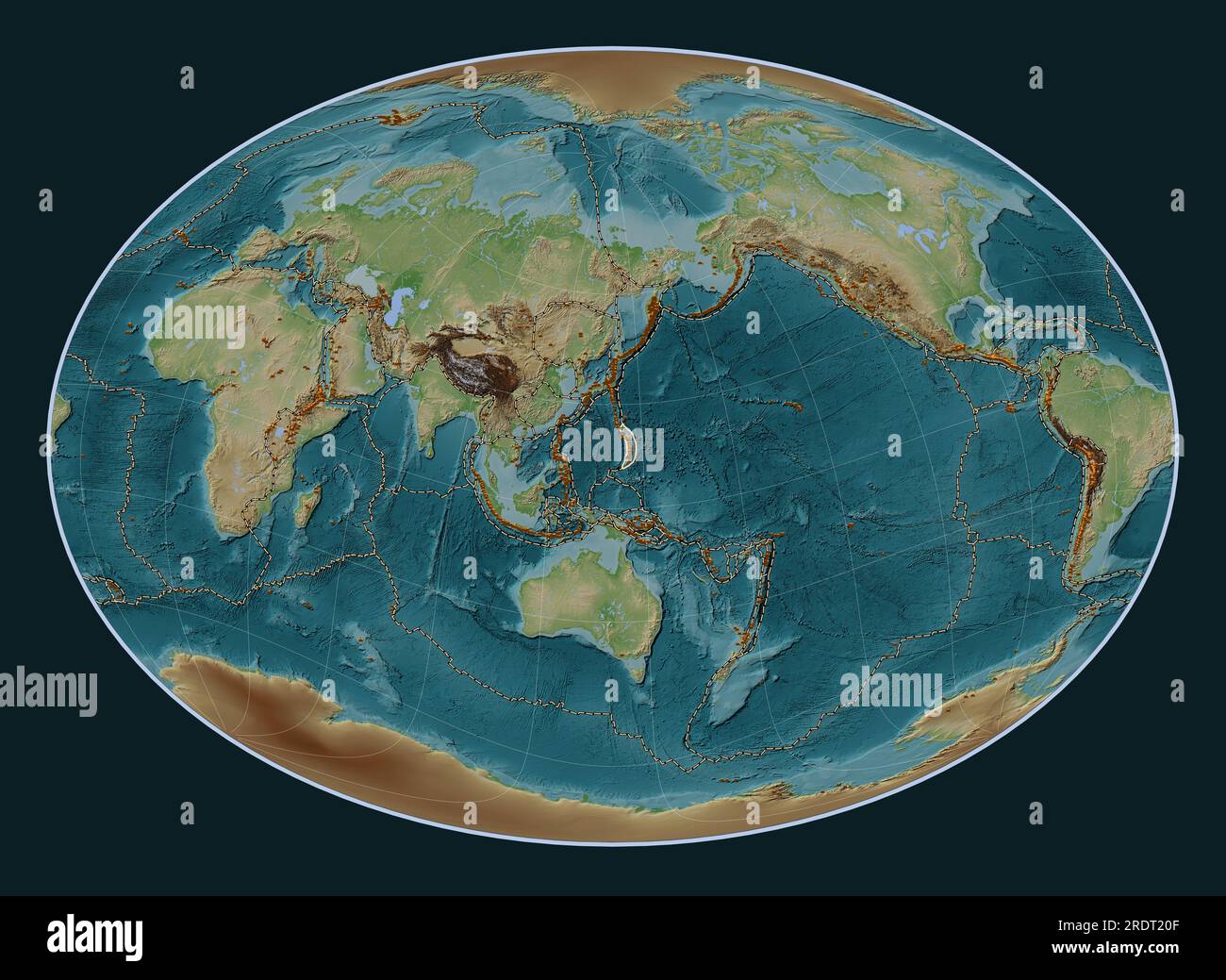 Mariana Tectonic Plate On The Wiki Style Elevation Map In The Fahey Oblique Projection Centered