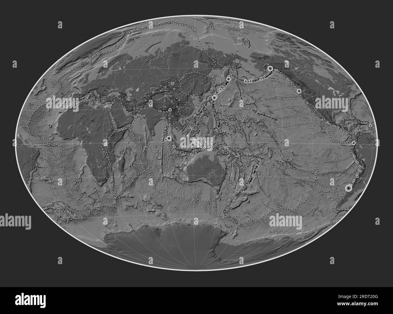Molucca Sea tectonic plate on the bilevel elevation map in the Fahey ...