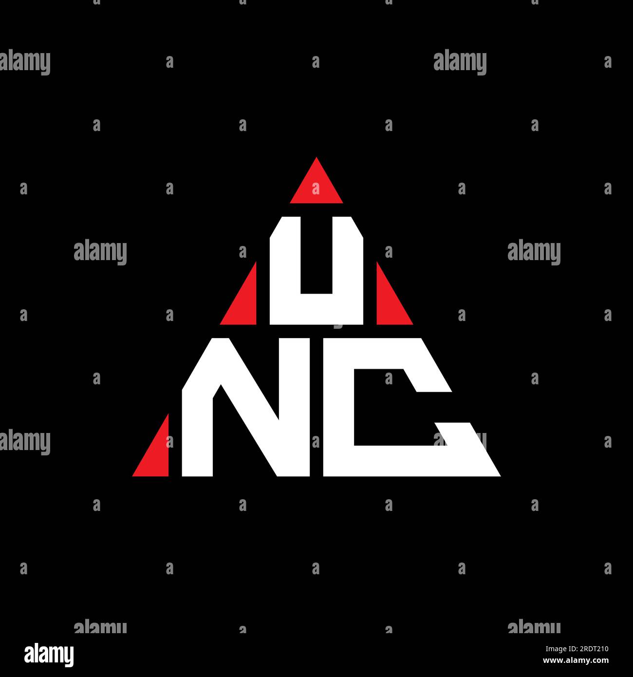 UNC triangle letter logo design with triangle shape. UNC triangle logo ...