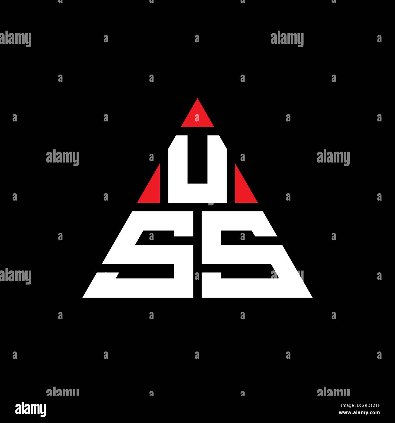 USS triangle letter logo design with triangle shape. USS triangle logo ...