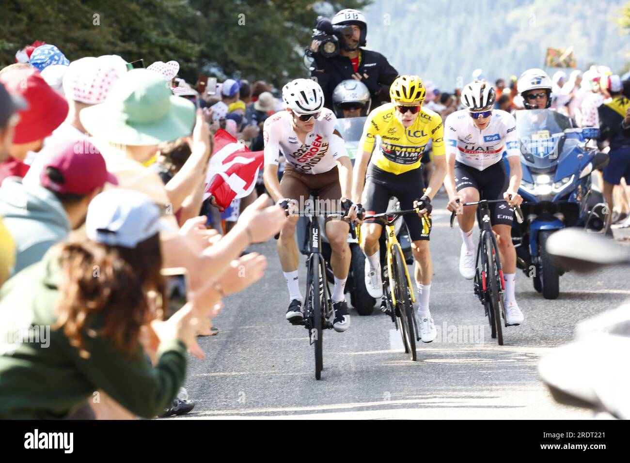 Le Markstein Fellering, France. 22nd July, 2023. Austrian Felix Gall of ...