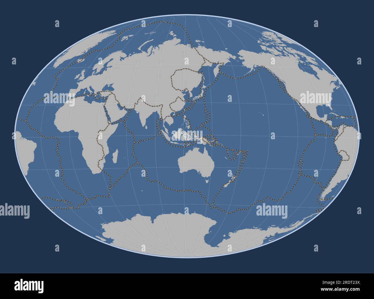 Molucca Sea tectonic plate on the solid contour map in the Fahey ...