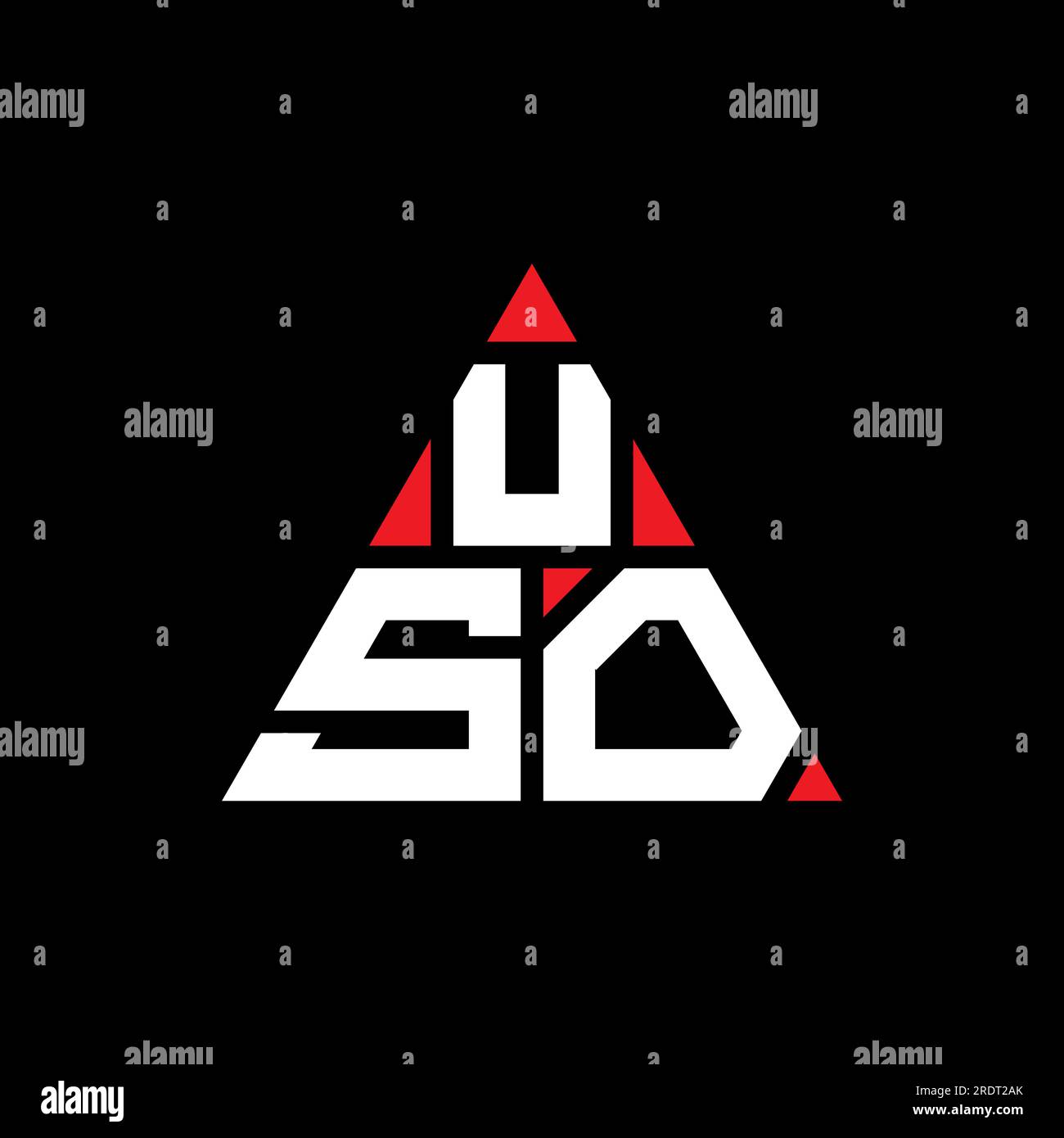 USO triangle letter logo design with triangle shape. USO triangle logo ...