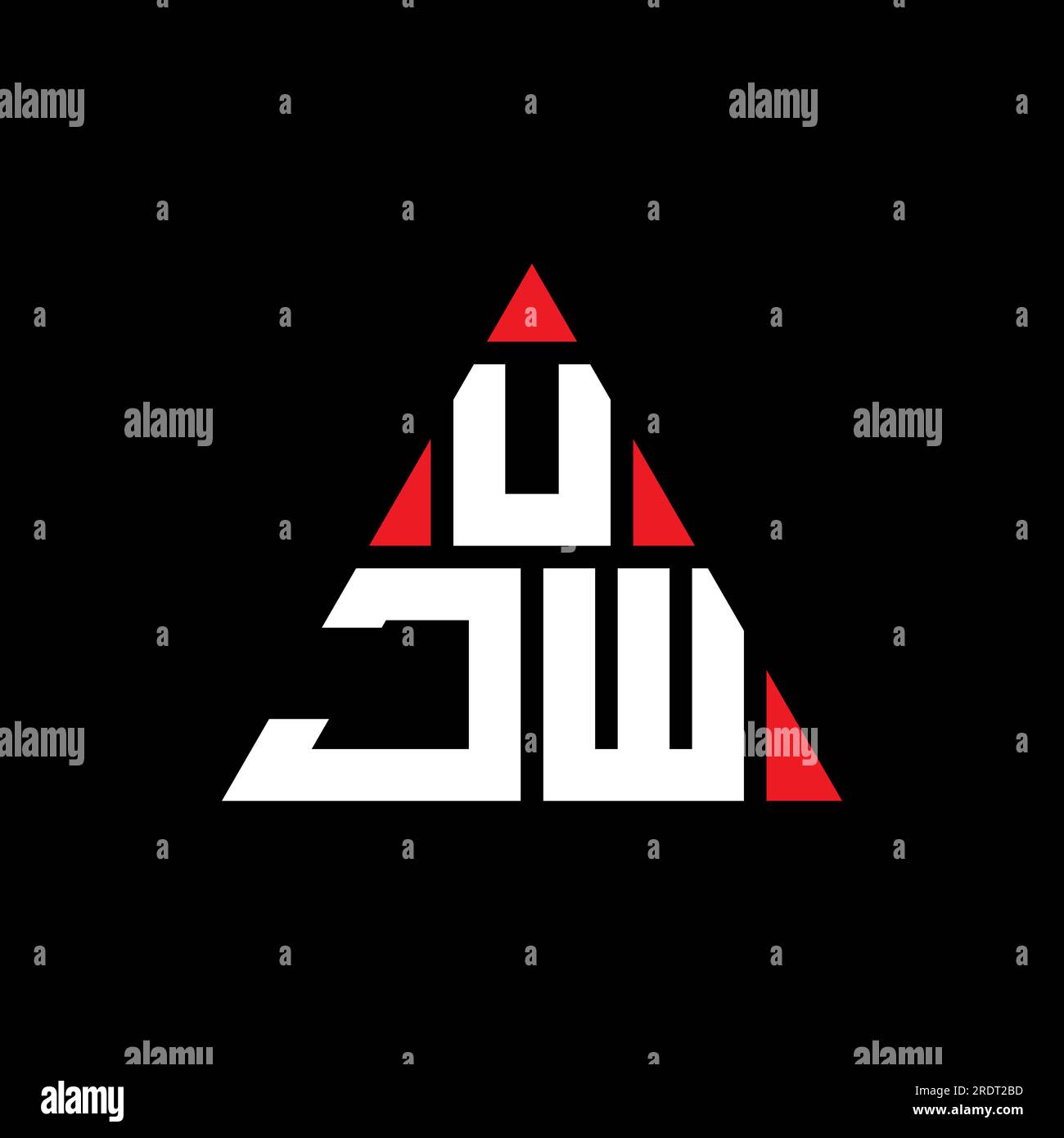 UJW triangle letter logo design with triangle shape. UJW triangle logo ...