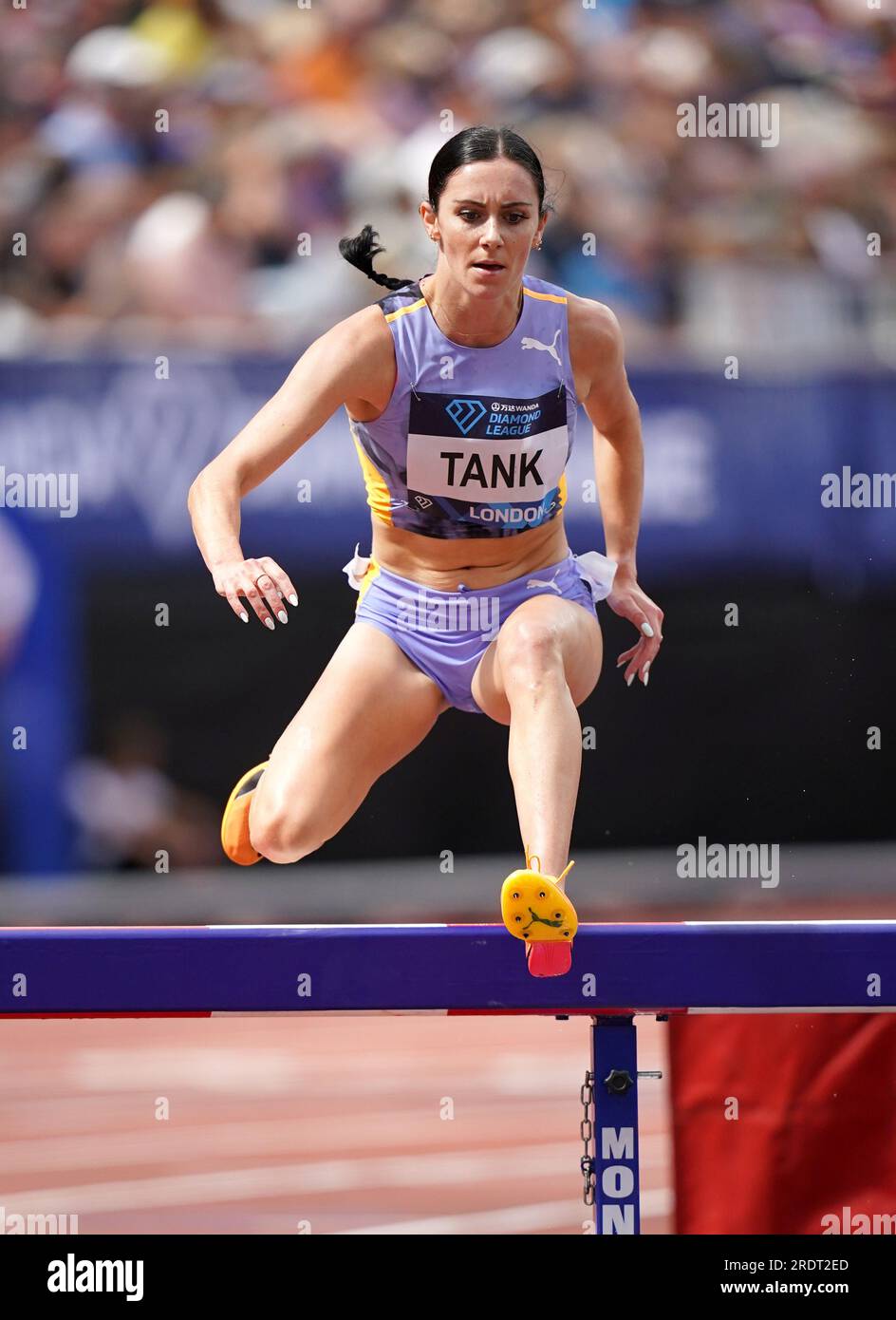 Poppy Tank of Great Britain in the Women's 3000m Steeplechase during ...