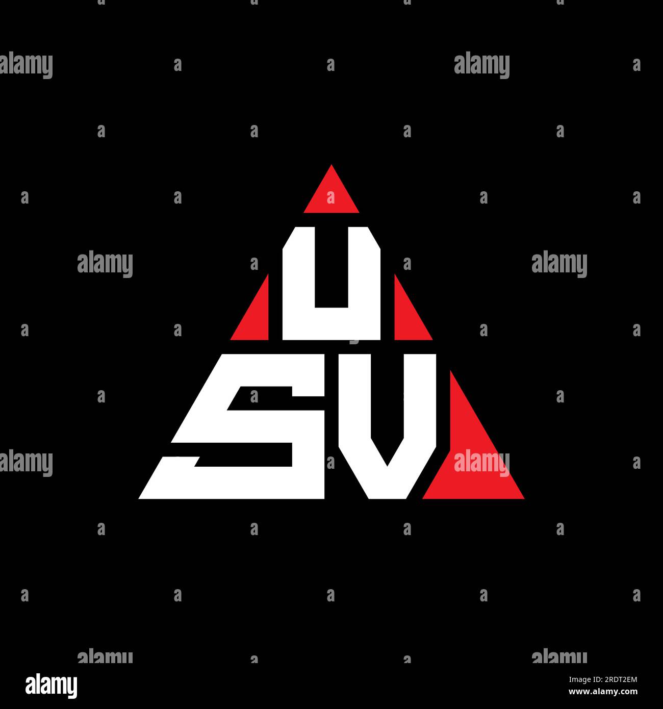 USV triangle letter logo design with triangle shape. USV triangle logo ...