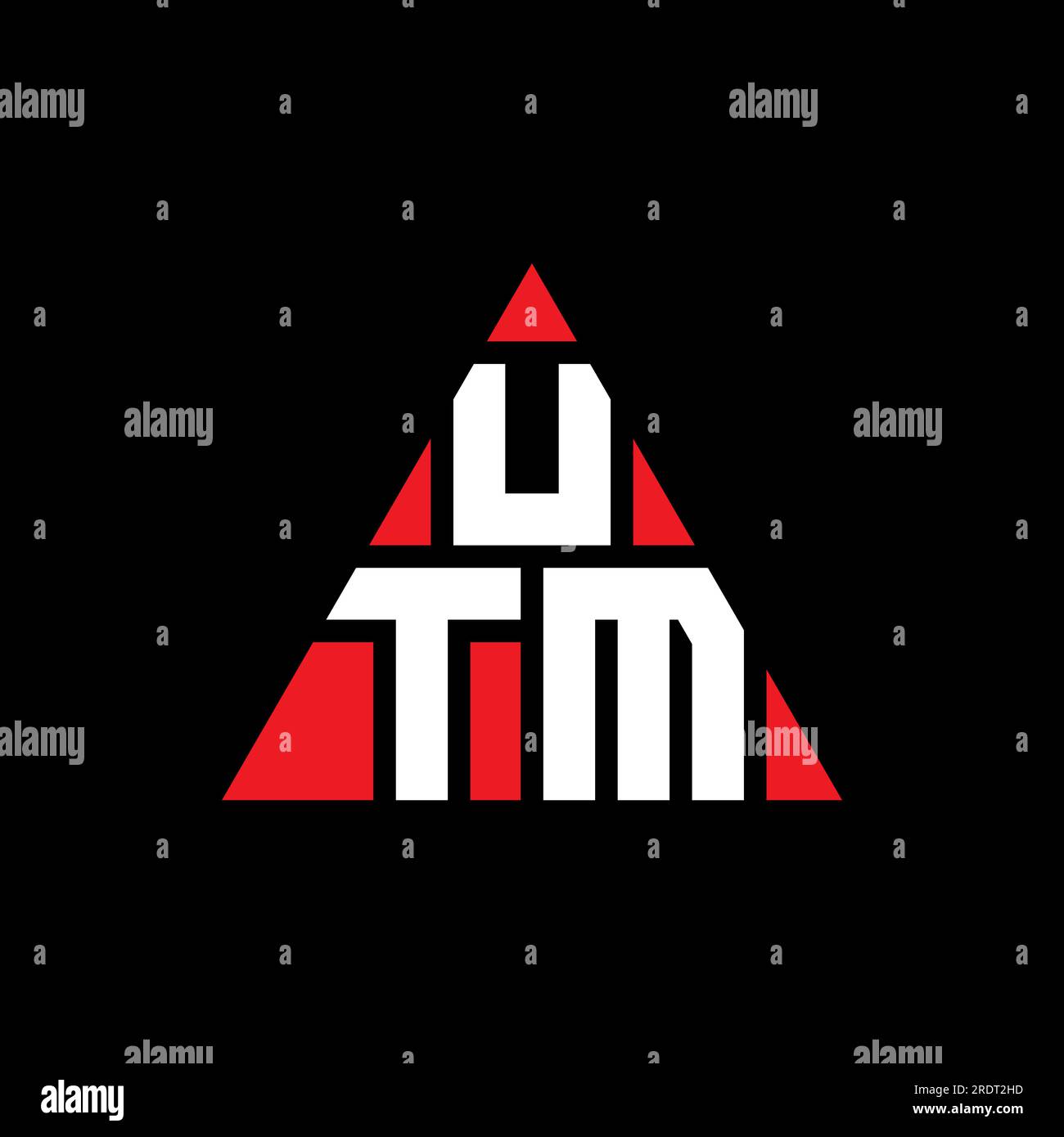 UTM triangle letter logo design with triangle shape. UTM triangle logo ...